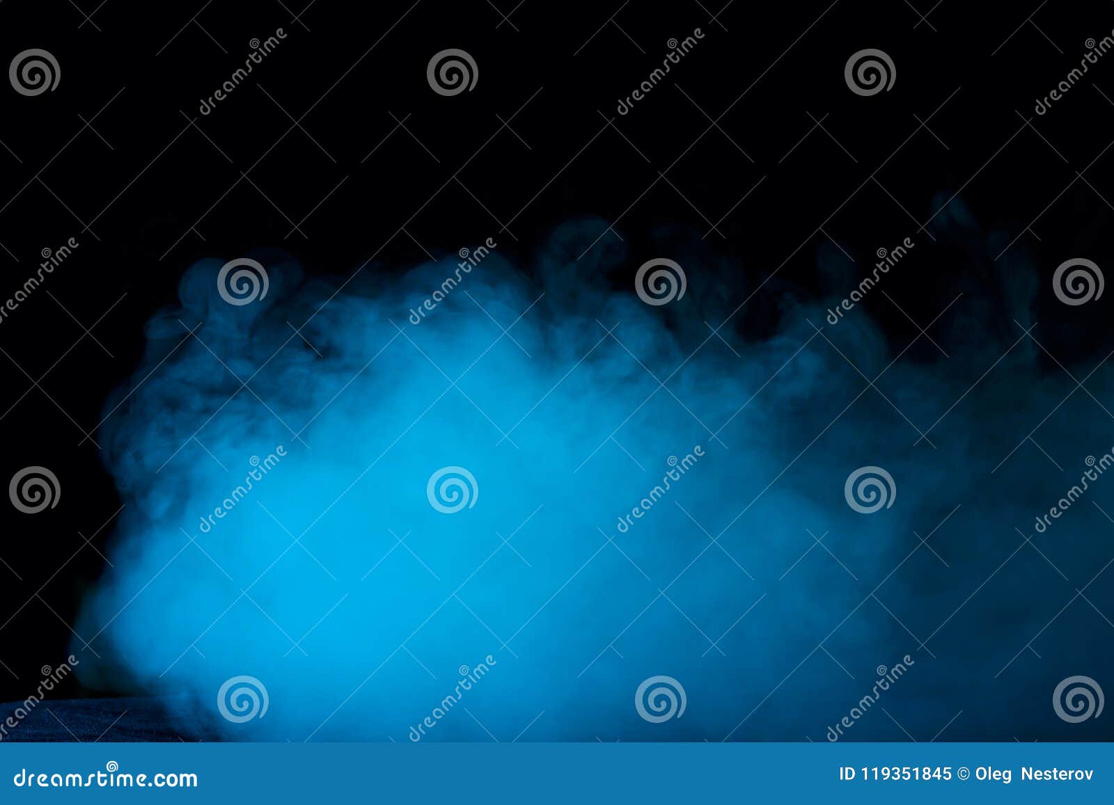 Dense and Mysterious Blue Vapor on a Dark Background Stock Image ...