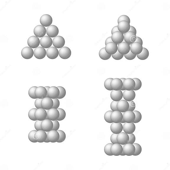 The Dense Packing of Spheres of Equal Size Stock Vector - Illustration ...