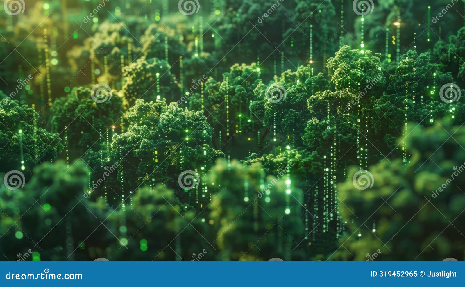 A Dense Patch of Trees Each Displaying a Different Type of Encryption ...