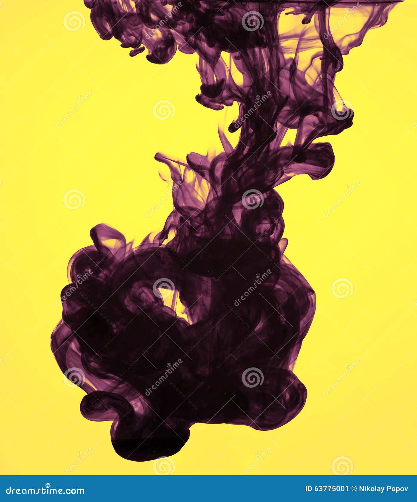 Dense purple ink. stock image. Image of orange, motion - 63775001