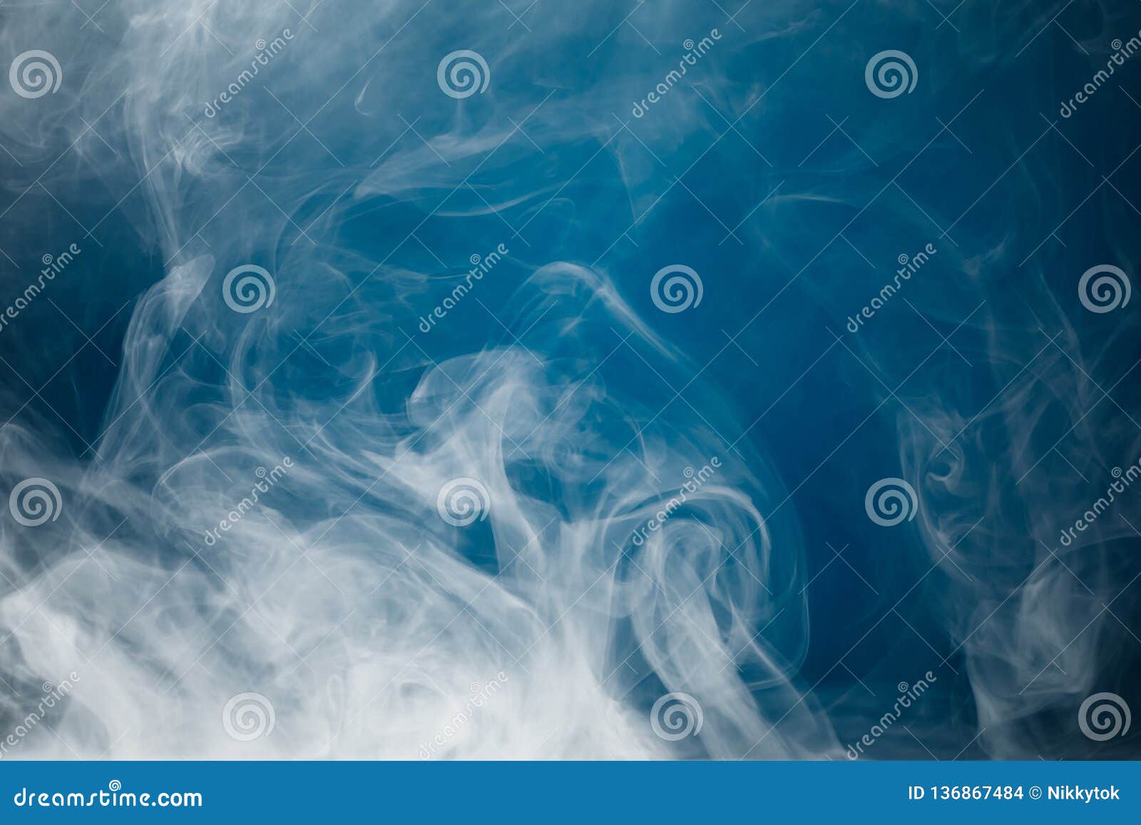 Dense Smoke on Blue Background Stock Photo - Image of background, emit ...