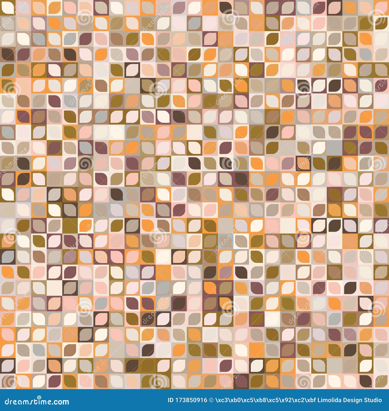 Dense Tiny Spring Leaf Mini Grid Mosaic. Texture Collage Background ...