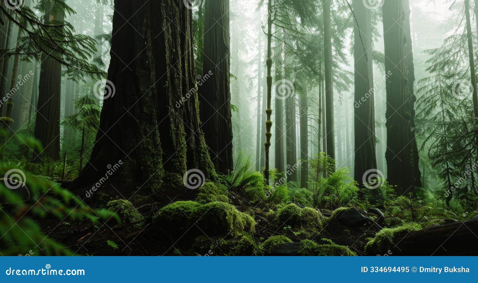 Dense Underbrush and Towering Trees Create a Serene Atmosphere in the ...