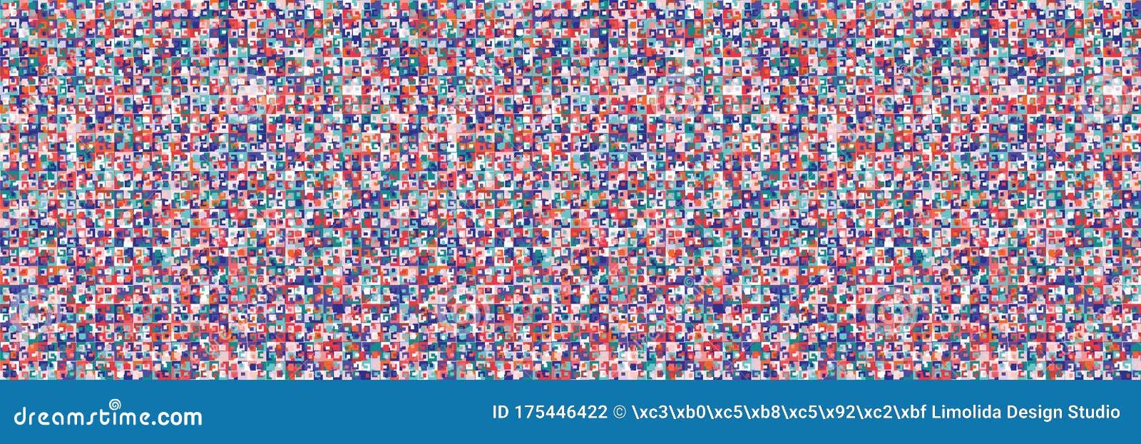 Dense Vector Packed Close Up Mini Geometric Grid Banner. Texture Border ...