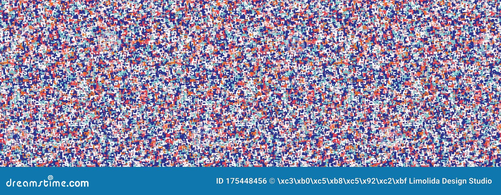 Dense Vector Packed Close Up Mini Geometric Grid Banner. Texture Border ...