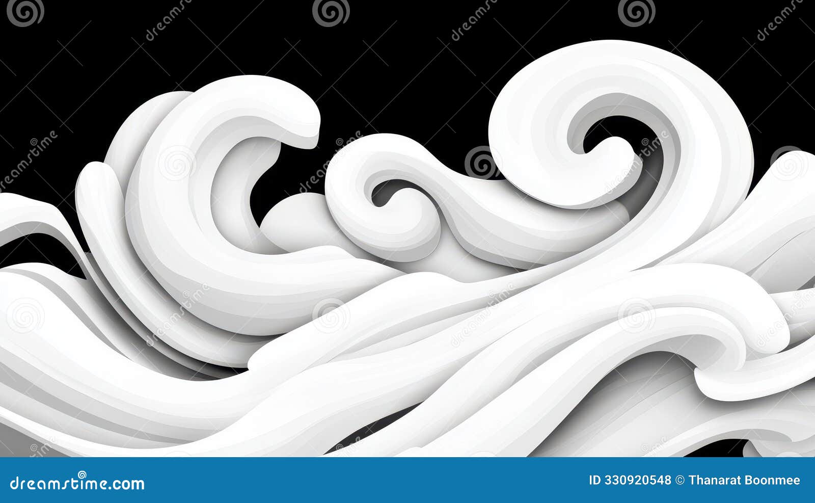 Dense White Smoke Billows on a Dark Backdrop, Ideal for Abstract ...