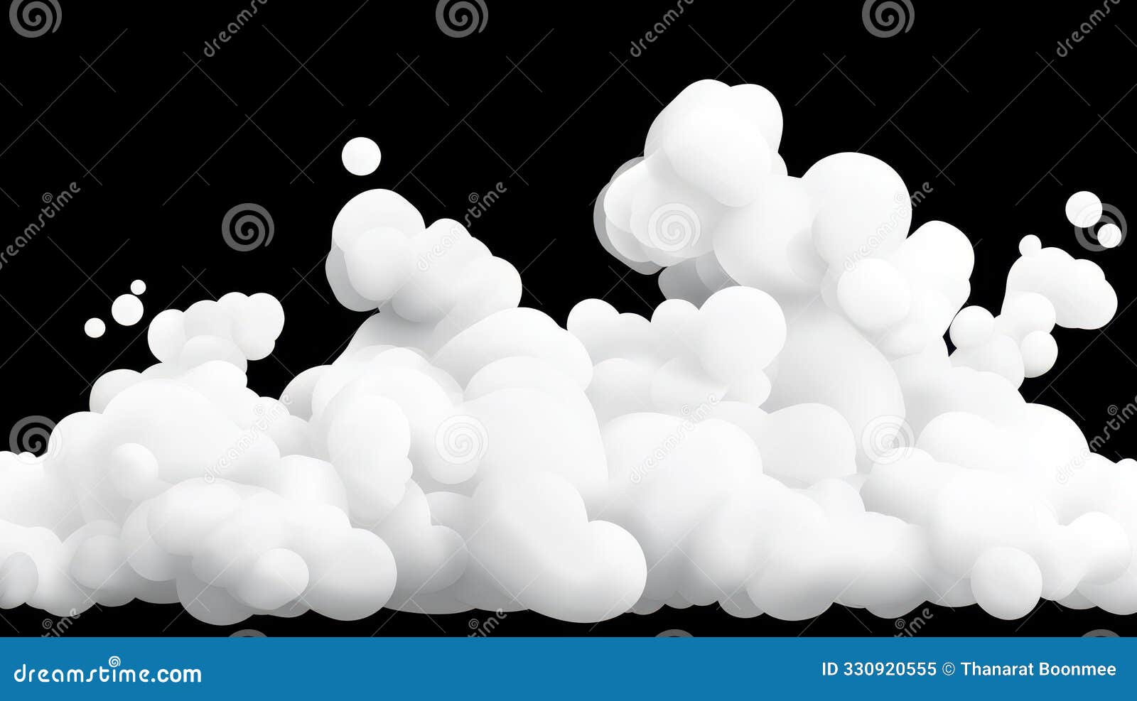 Dense White Smoke Billows on a Dark Backdrop, Ideal for Abstract ...