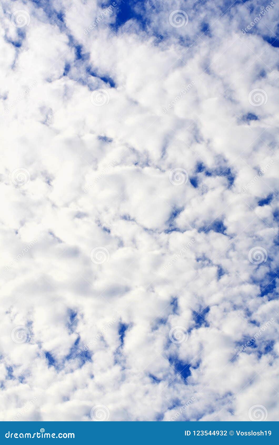 Densely Located Shallow Clouds Against a Blue Sky. Stock Photo - Image ...
