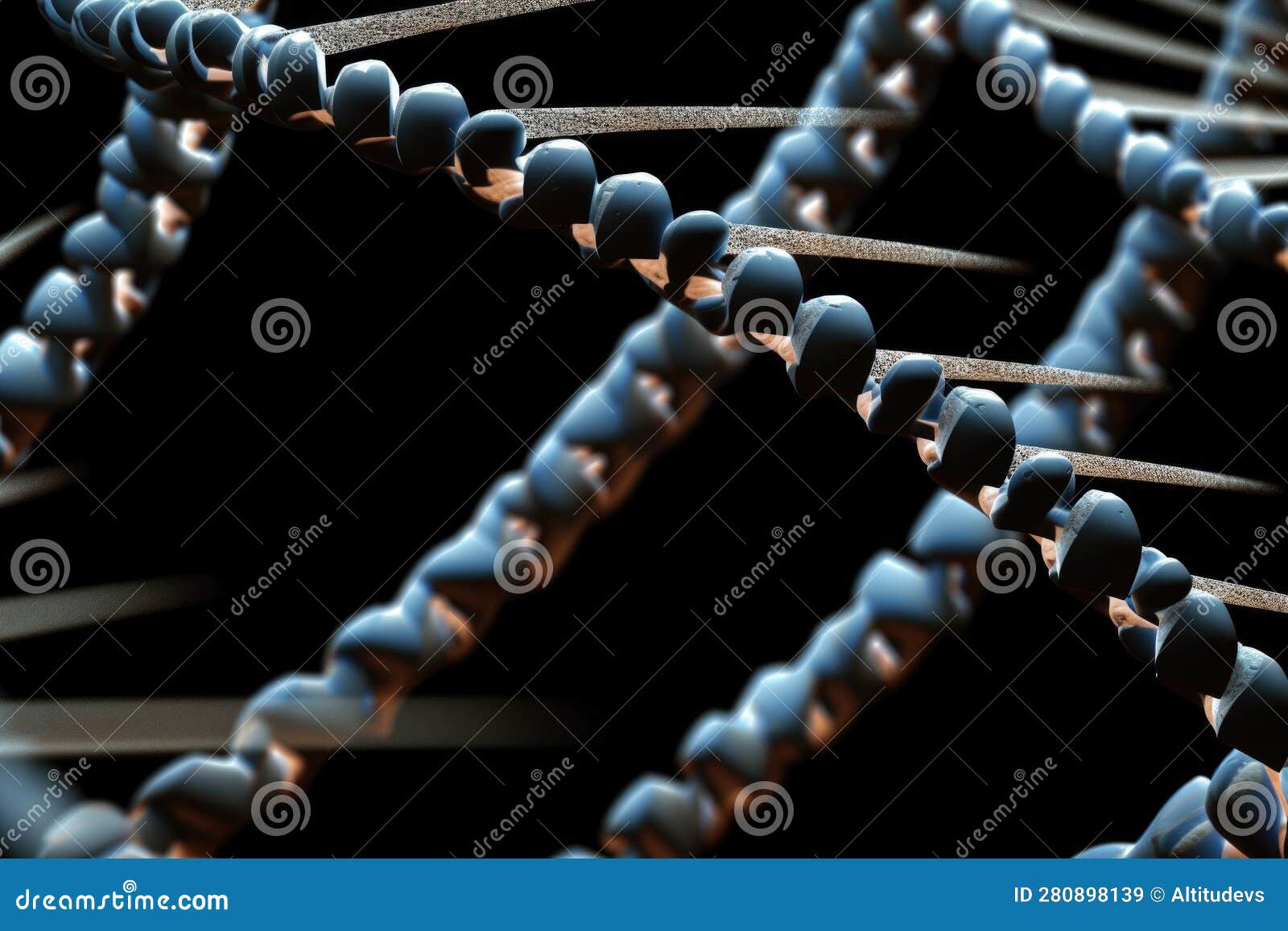 Densely Packed Dna Double Helix, with Each Strand Visible Stock ...