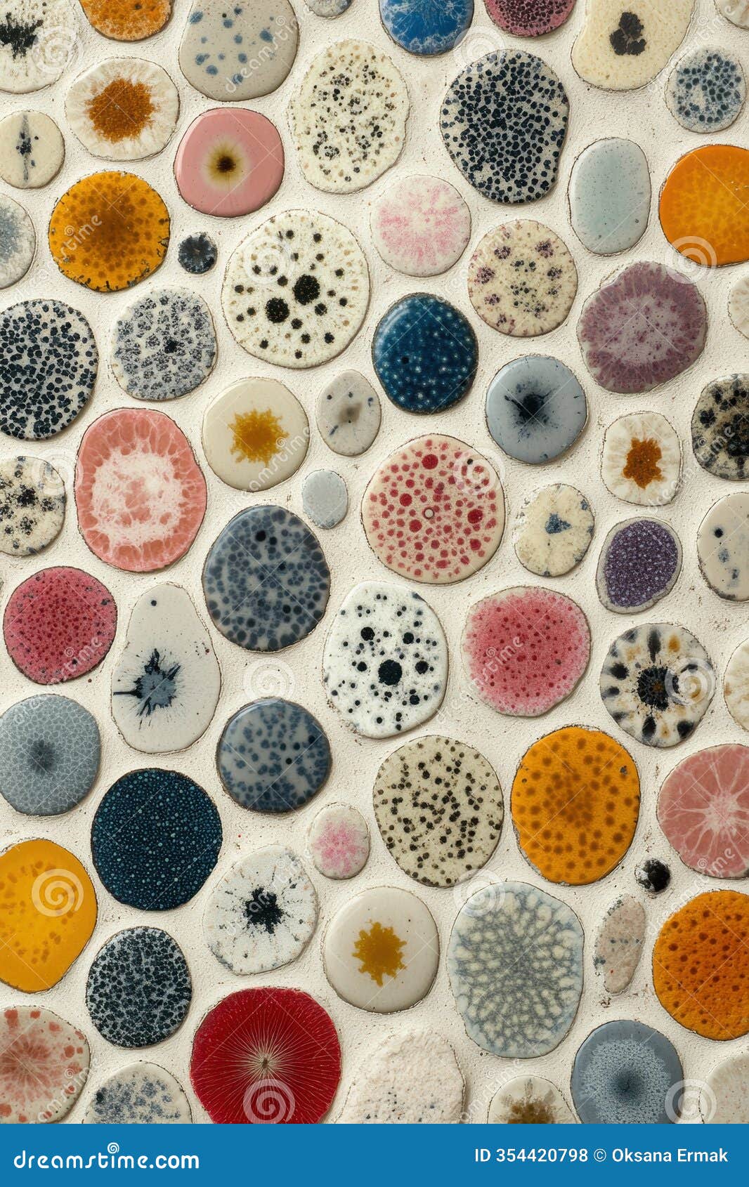Densely Packed Patterns of Colorful Clustered Dots Represent Bacterial ...