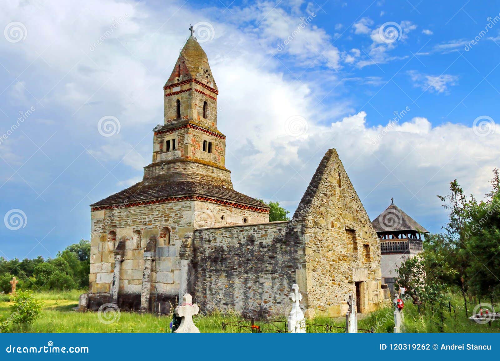 Stone Church Densus in Romania Stock Photo - Image of romania ...