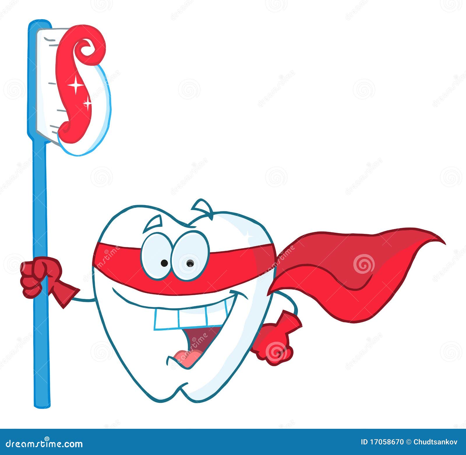 Dent De Superhero Avec La Brosse à Dents Illustration de Vecteur ...