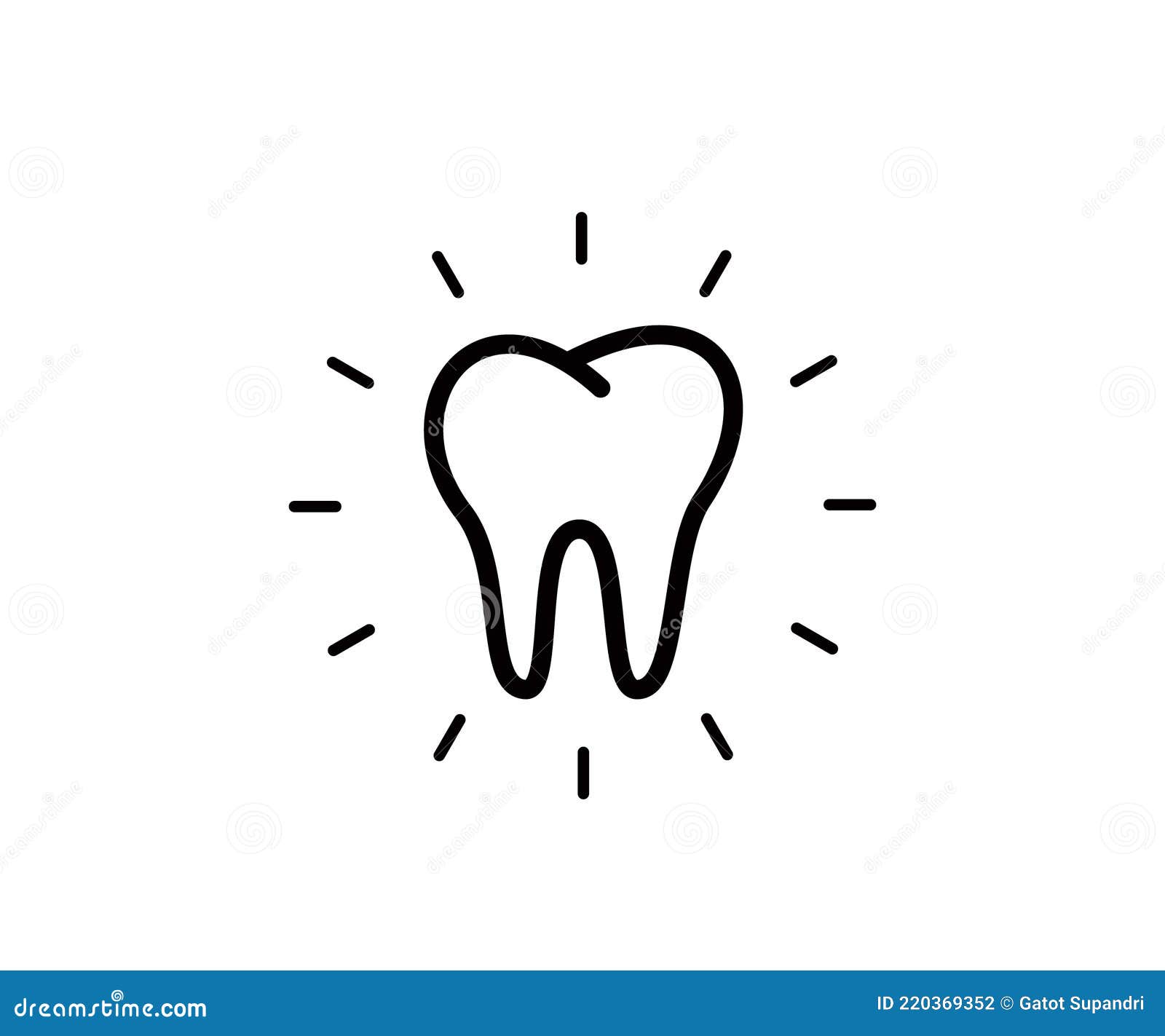 Dent Icon Vector Logo Template Stock Illustration - Illustration of ...