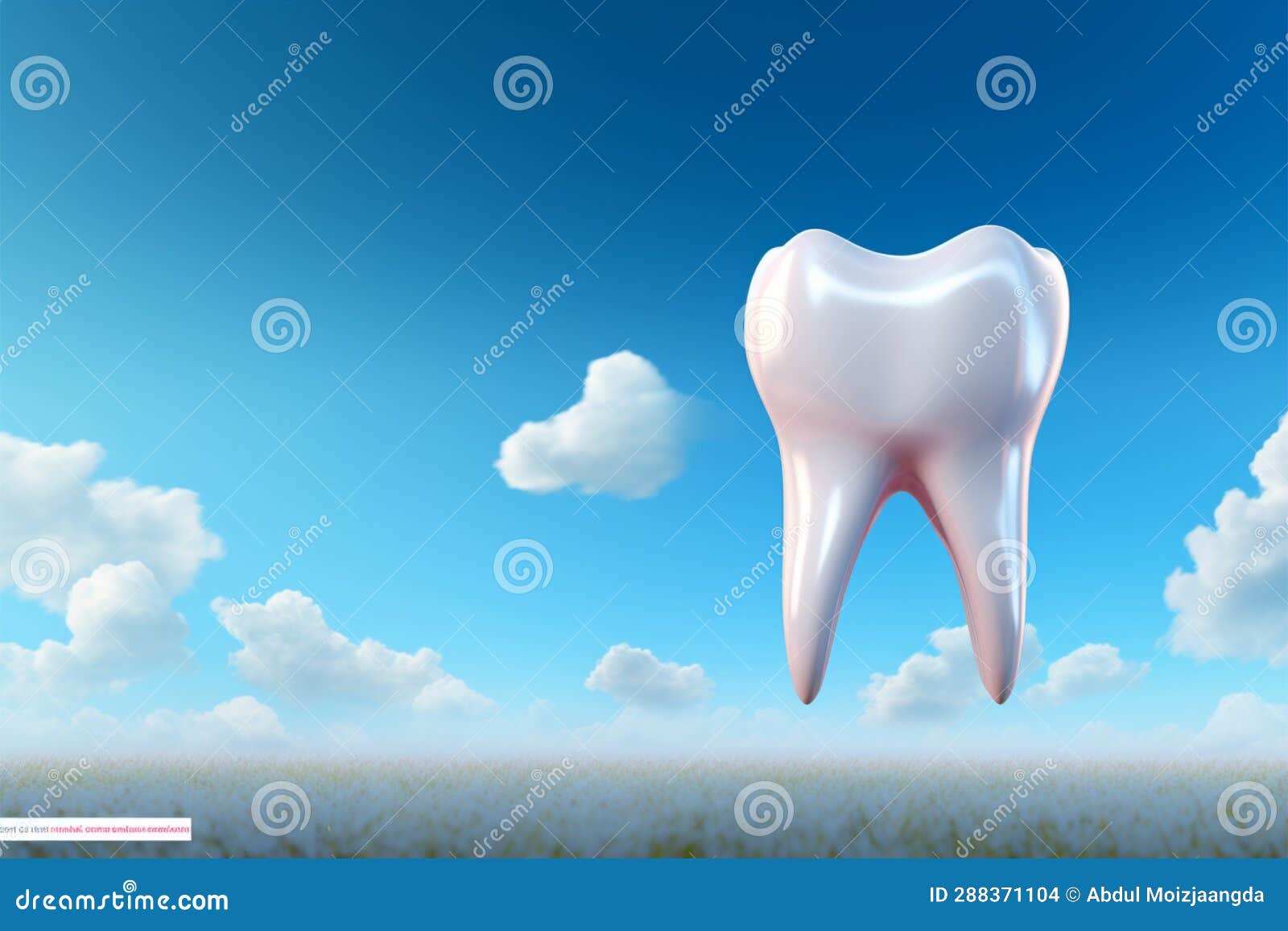 Dental Advertisement 3D Teeth Banner Includes Spacious Text Area Stock ...