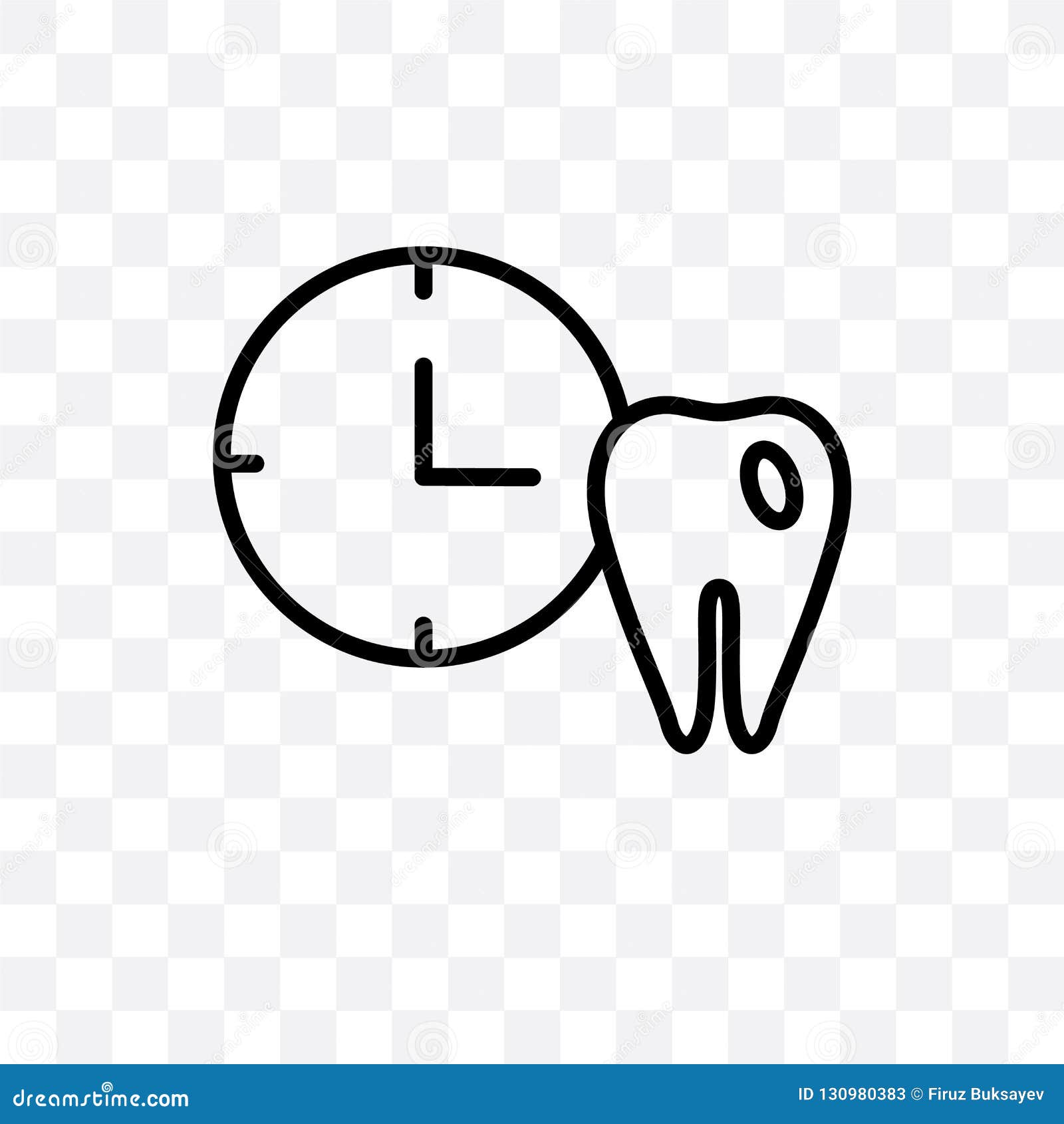 Dental Appointment Vector Linear Icon Isolated on Transparent ...