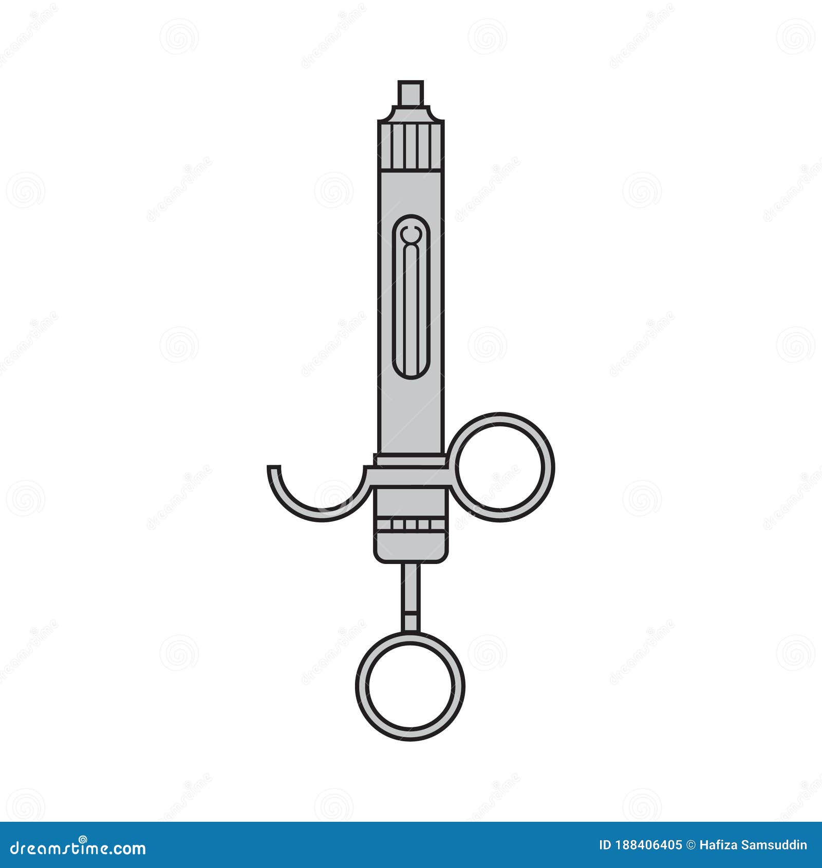 Dental Aspirating Syringe. Vector Illustration Decorative Design Stock ...