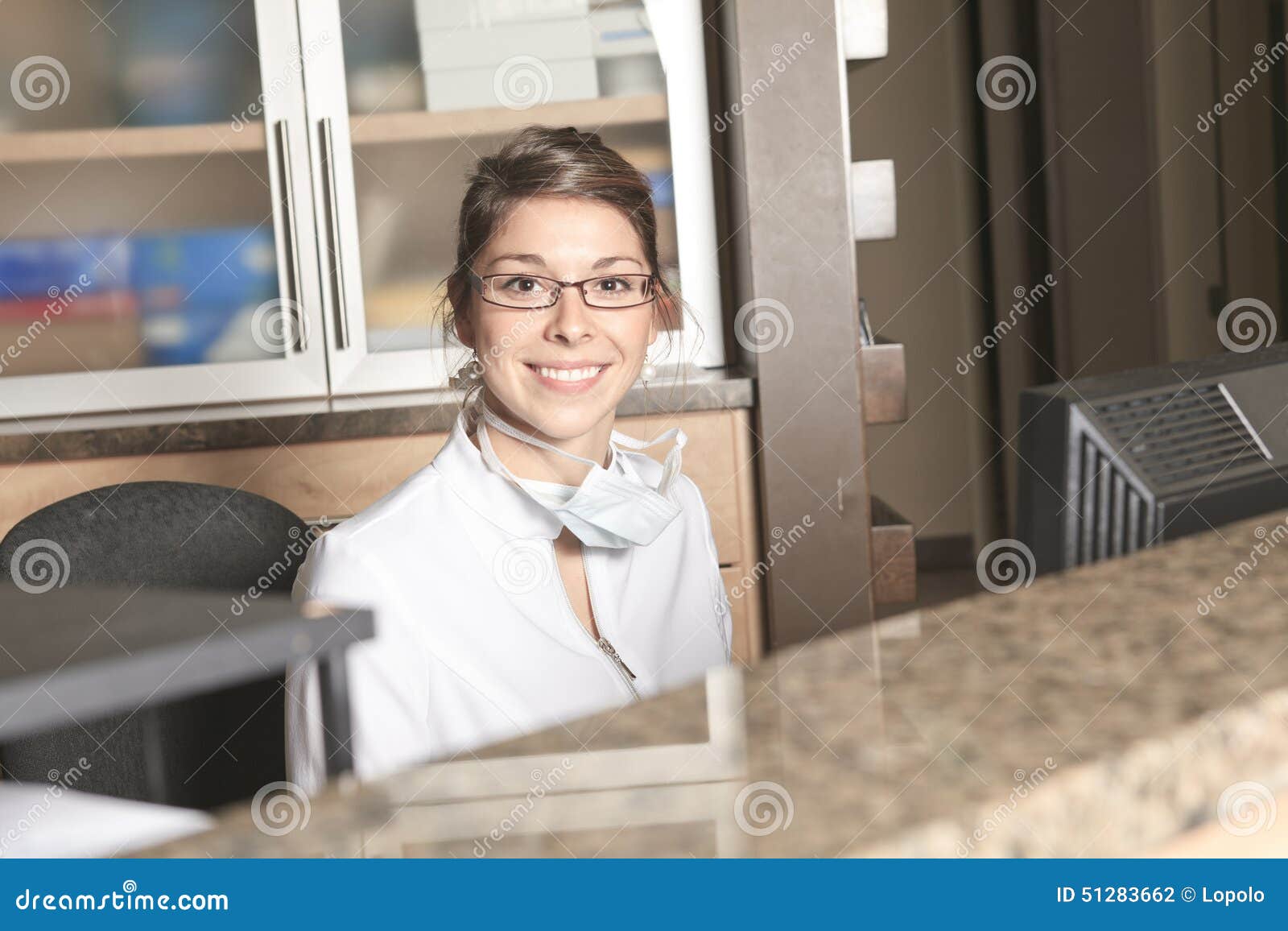 Dental Assistance Receptionist Appointment Stock Photo - Image of ...