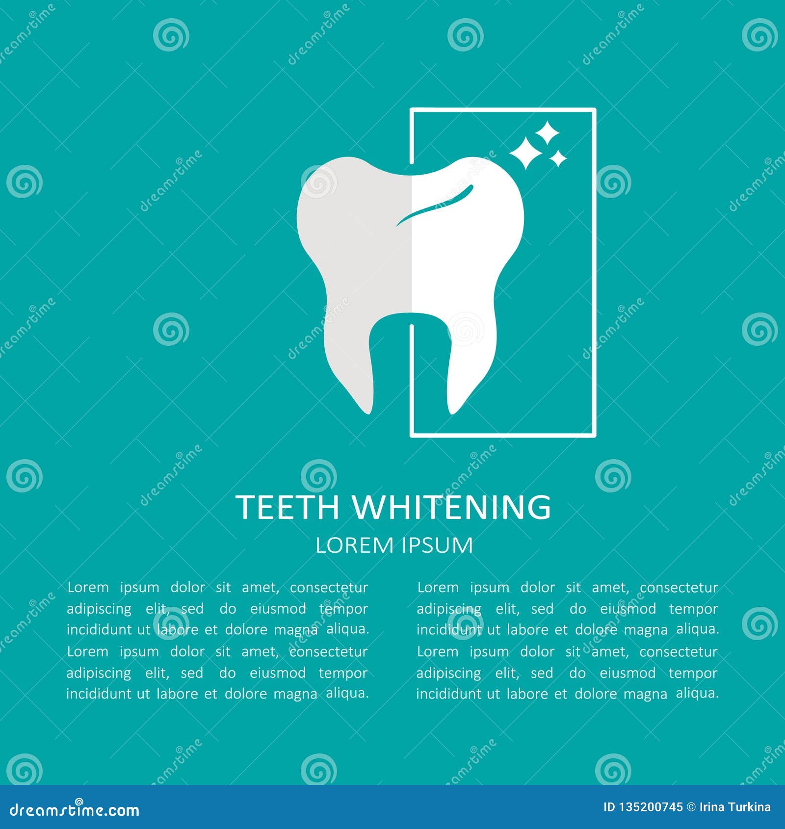 Dental Background with Tooth and Text Stock Vector - Illustration of ...