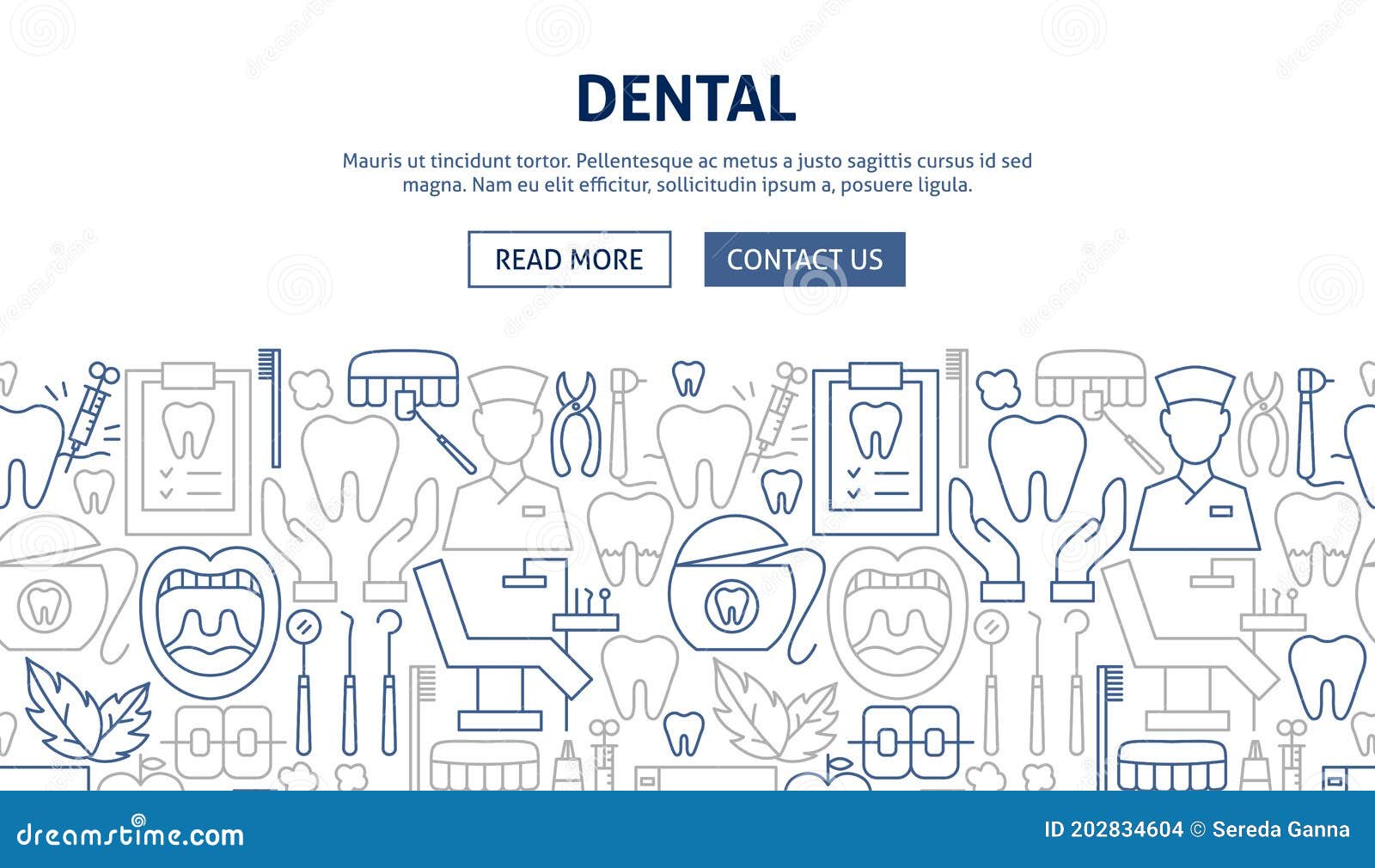Dental Banner Design stock vector. Illustration of medical - 202834604