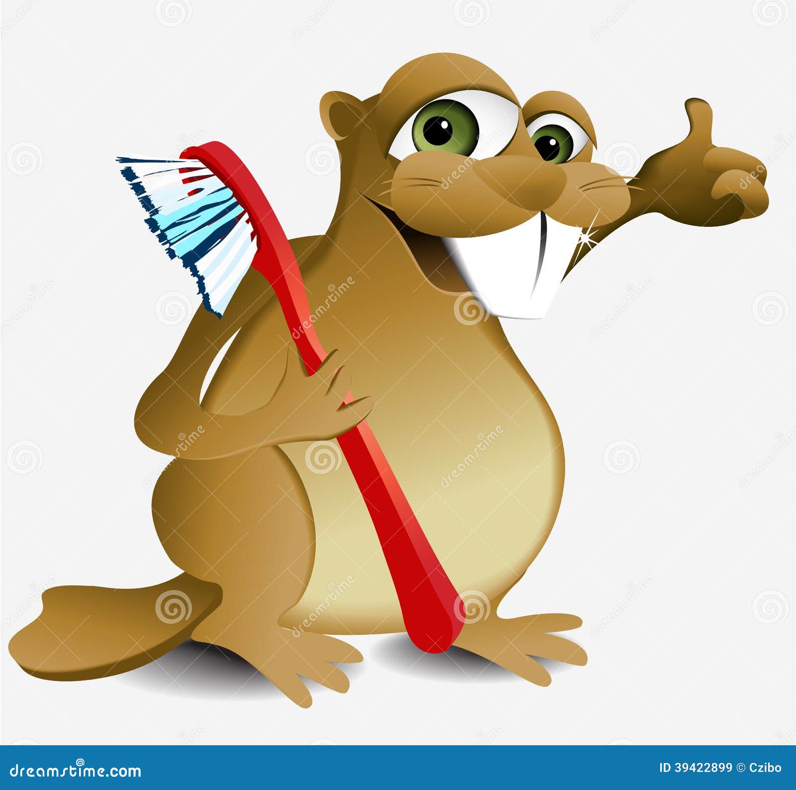 Dental beaver stock vector. Illustration of paste, cavity - 39422899