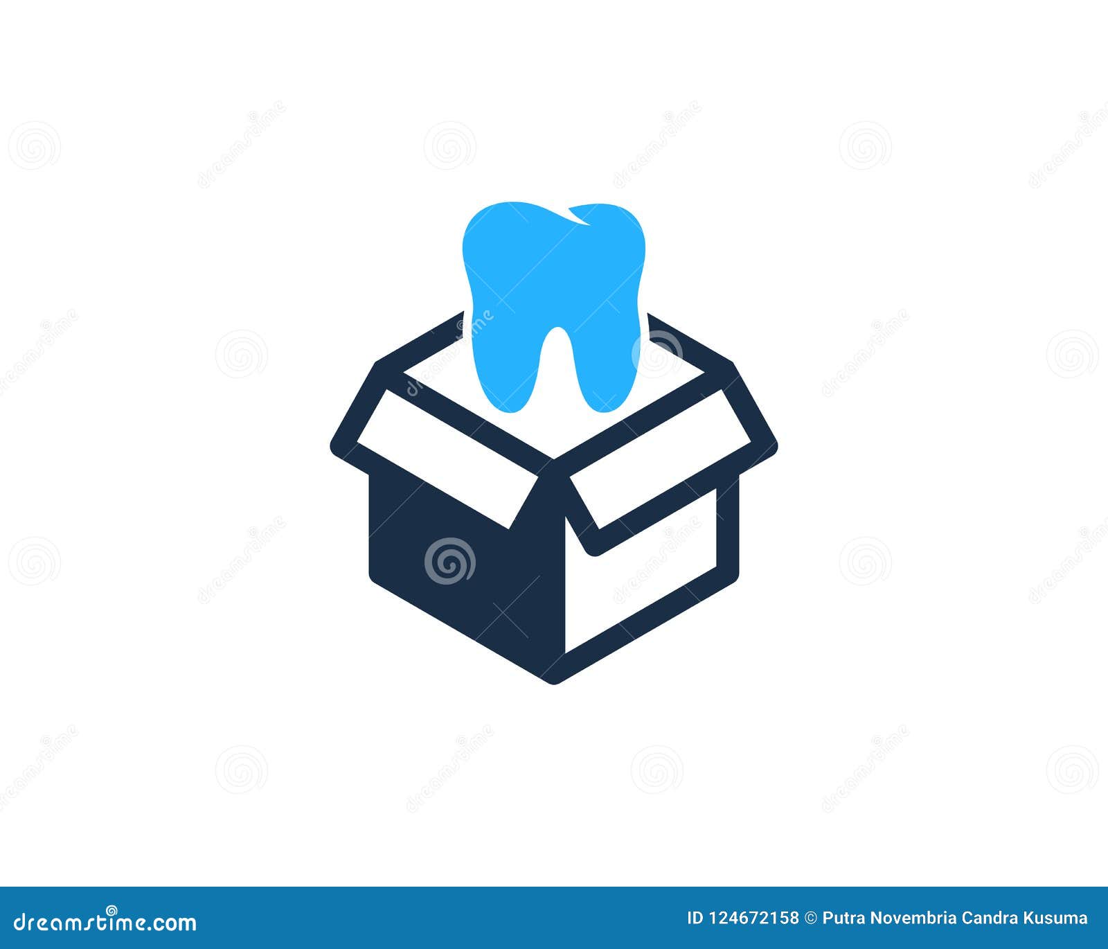 Dental Box Logo Icon Design Stock Vector - Illustration of cube ...