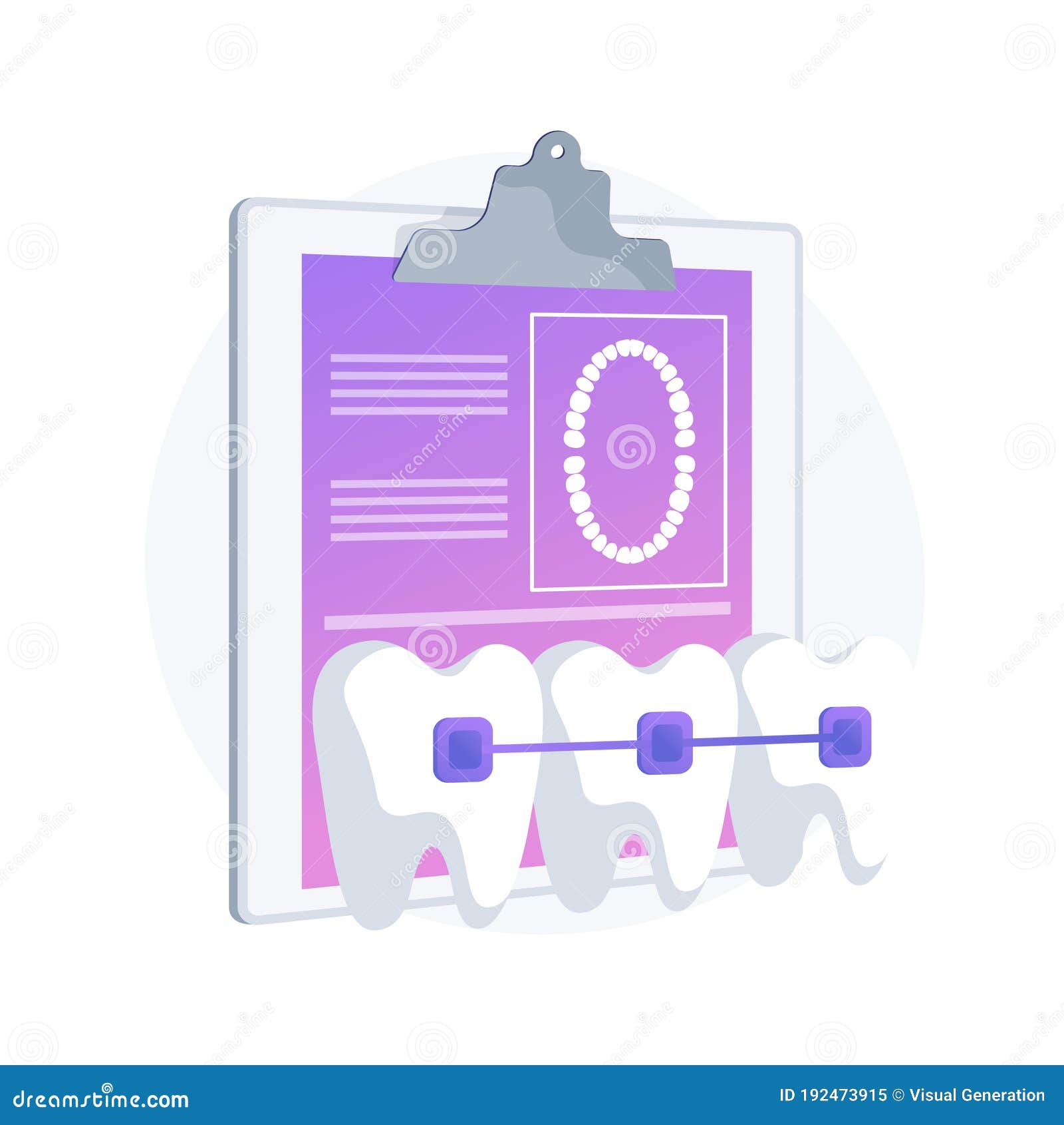 Orthodontic Problem Teeth Crowding. Abnormal Eruption Cartoon Vector ...