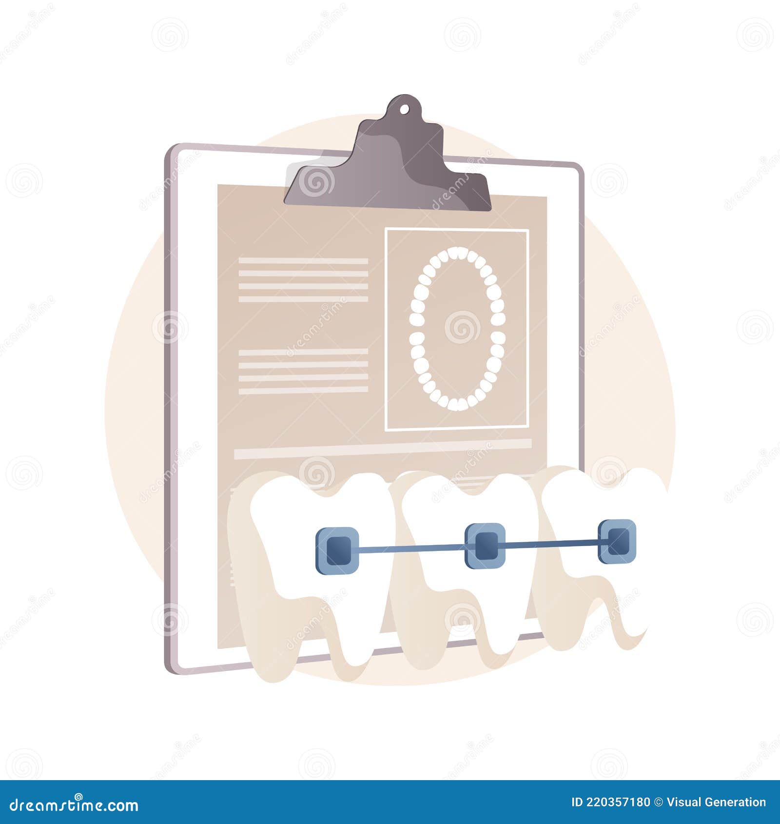 Orthodontic Problem Teeth Crowding. Abnormal Eruption Cartoon Vector ...