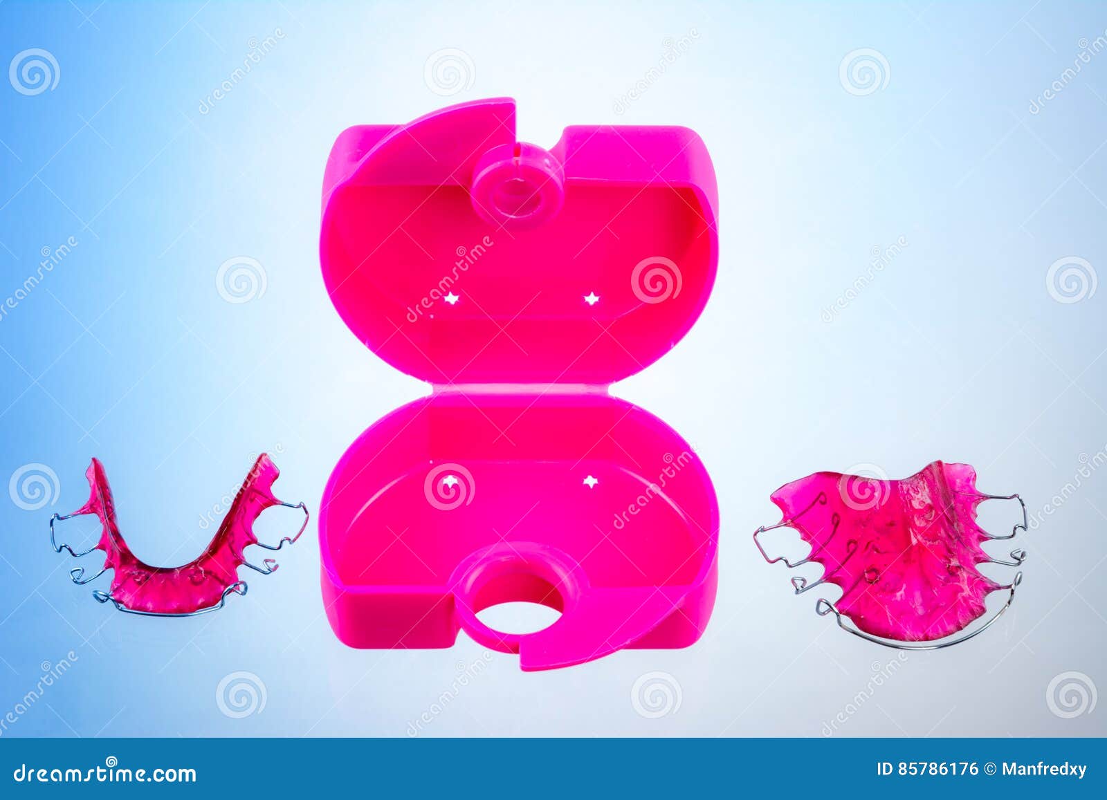 Dental Braces and a Plastic Box Stock Photo - Image of objects ...
