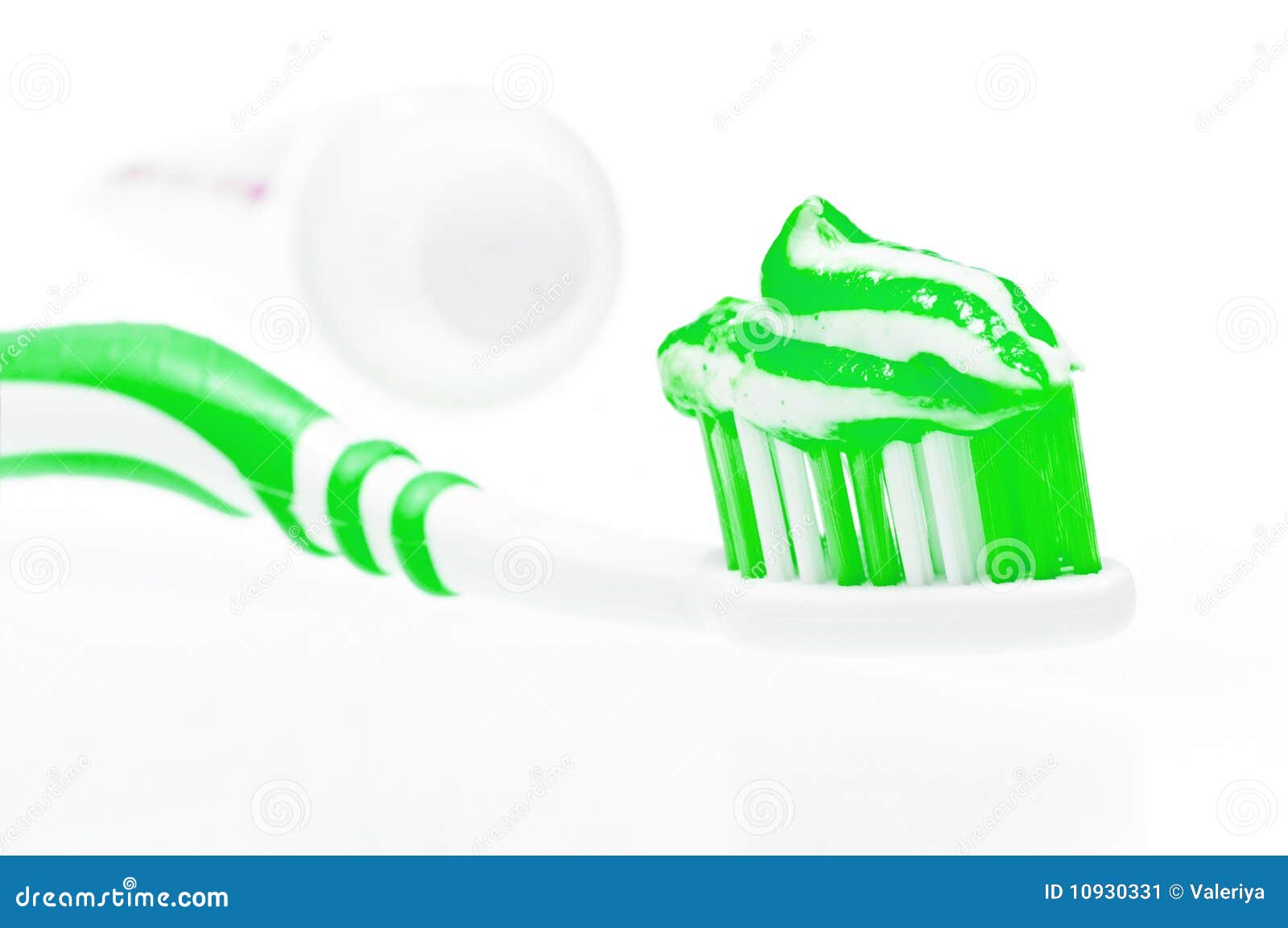 Dental Brush and with Paste Stock Image - Image of close, hygiene: 10930331