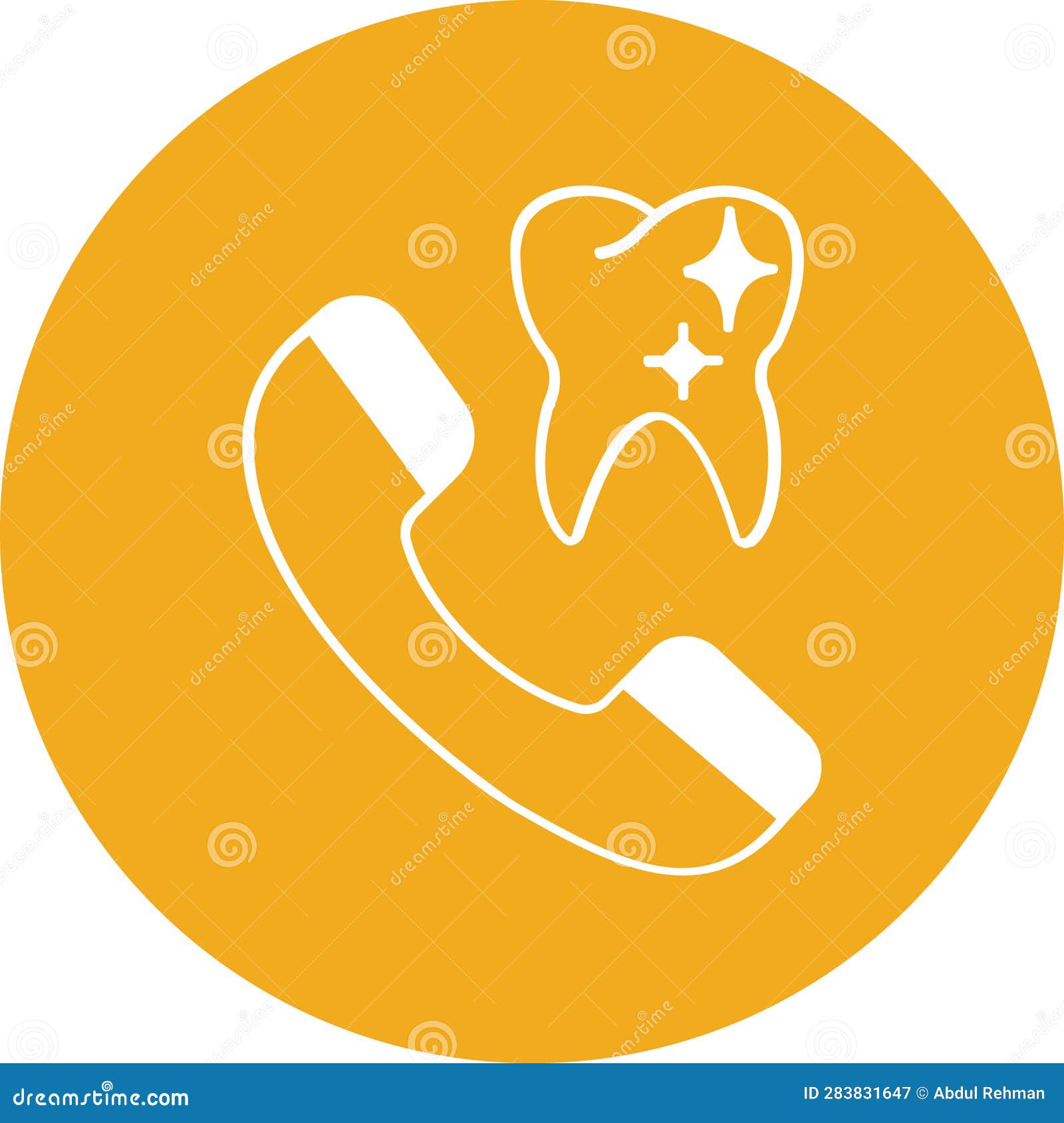 Dental on Call Vector Icon with Trendy Background Colors that Can ...