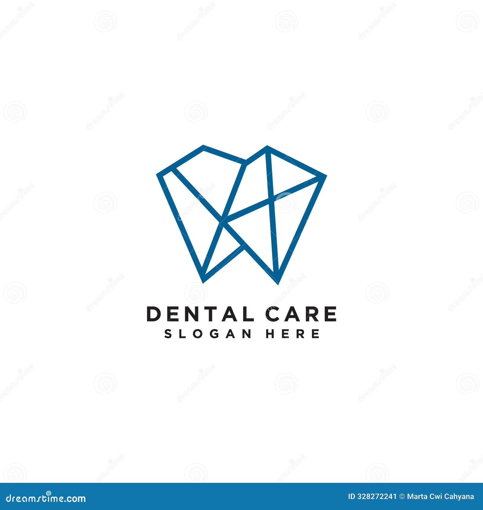 Dental Care Logo Vector Line Style Stock Illustration - Illustration of ...