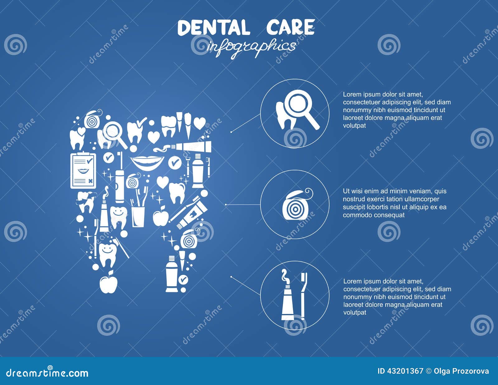 Dental Care Simple Infographics Stock Vector - Illustration of medical ...