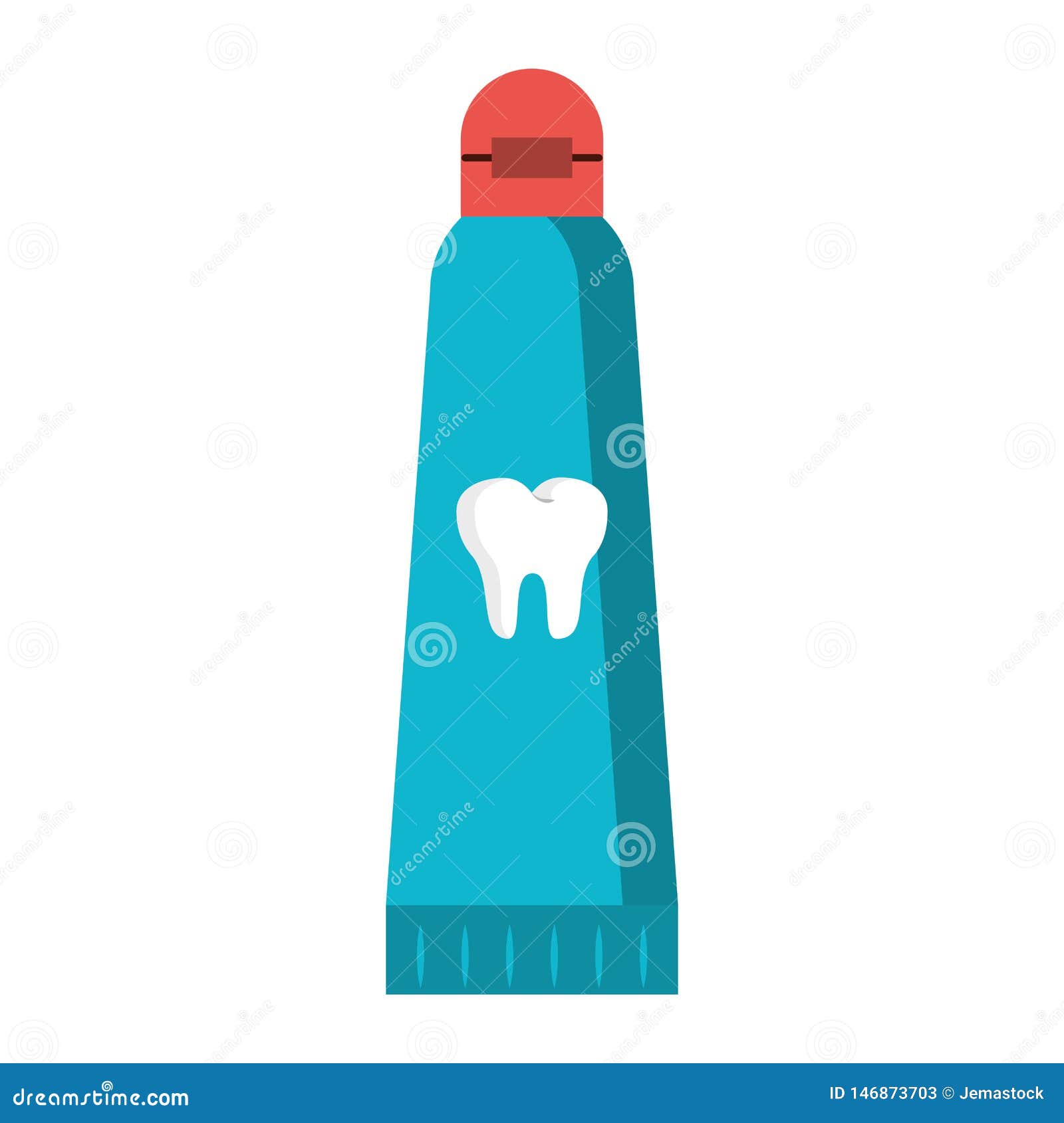 Dental Care Toothpaste Cartoon Isolated Stock Vector - Illustration of ...
