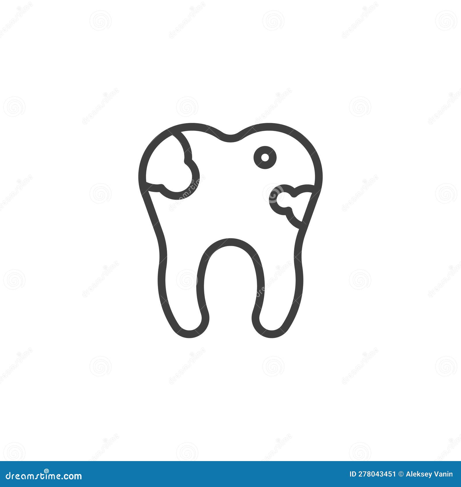 Caries Line And Solid Icon, Human Diseases Concept, Inflammation Of ... Caries Line And Solid Icon, Human Diseases Concept, Inflammation Of ...