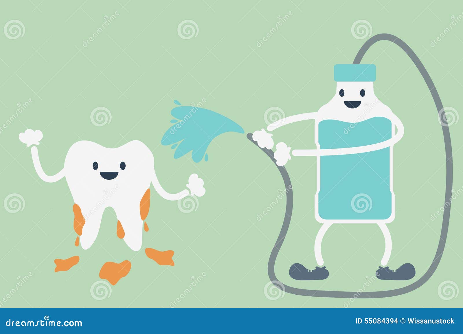 Dental Cartoon Of Gap Teeth And Crooked Teeth Boy & Girl Tooth ...