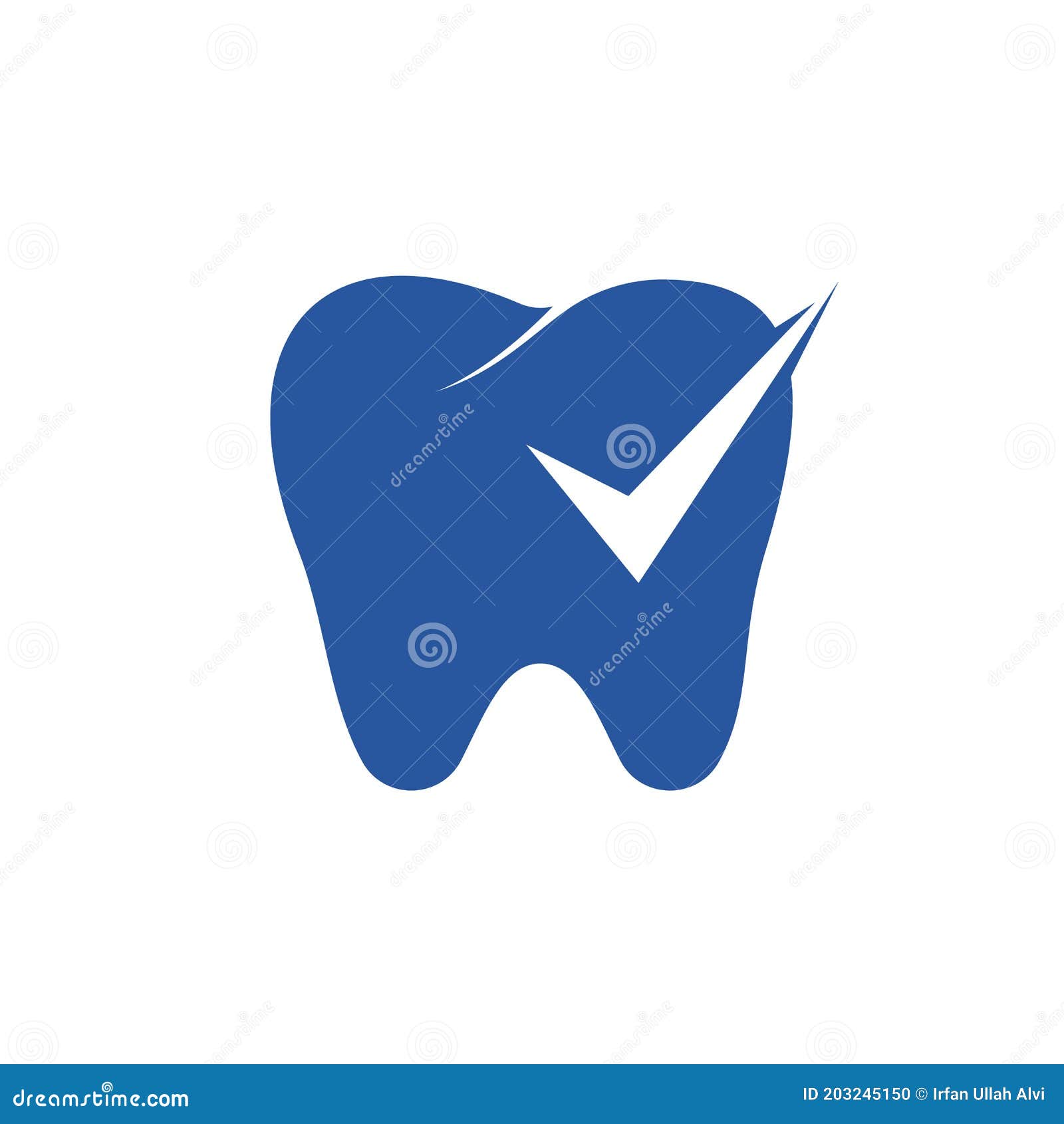 Dental Check Vector Logo Design Template. Stock Vector - Illustration ...