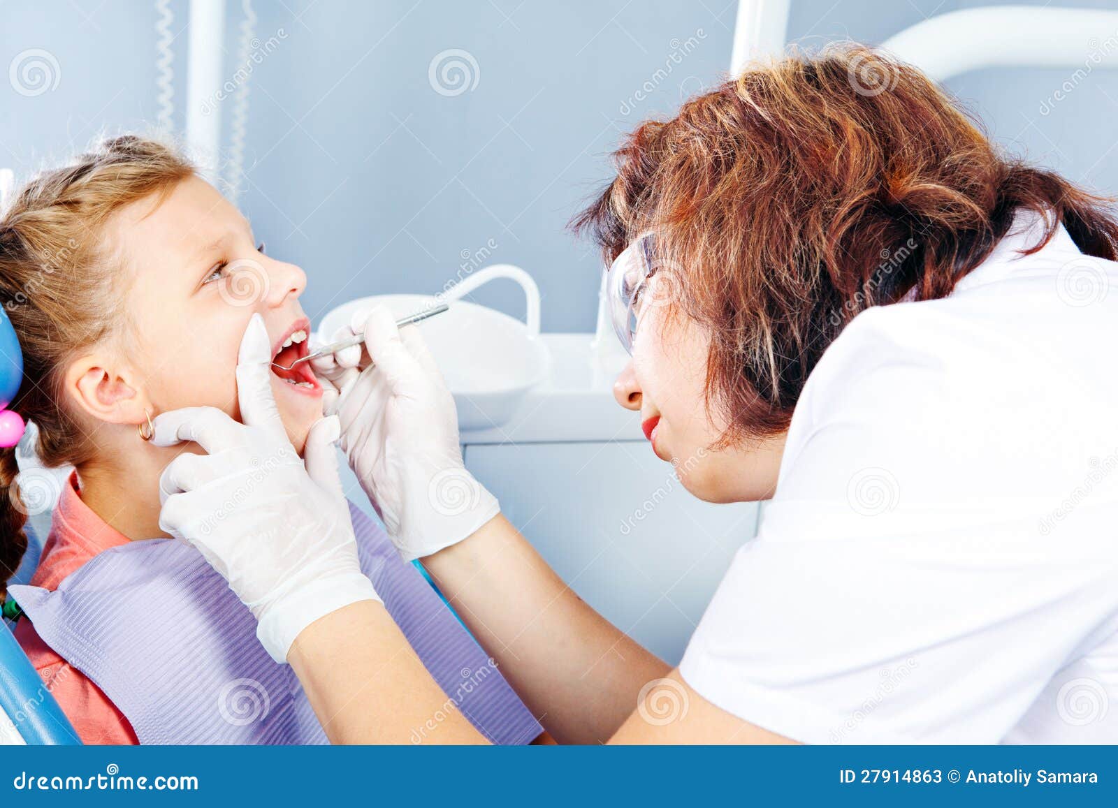 Dental checkup stock image. Image of dental, female, chair - 27914863