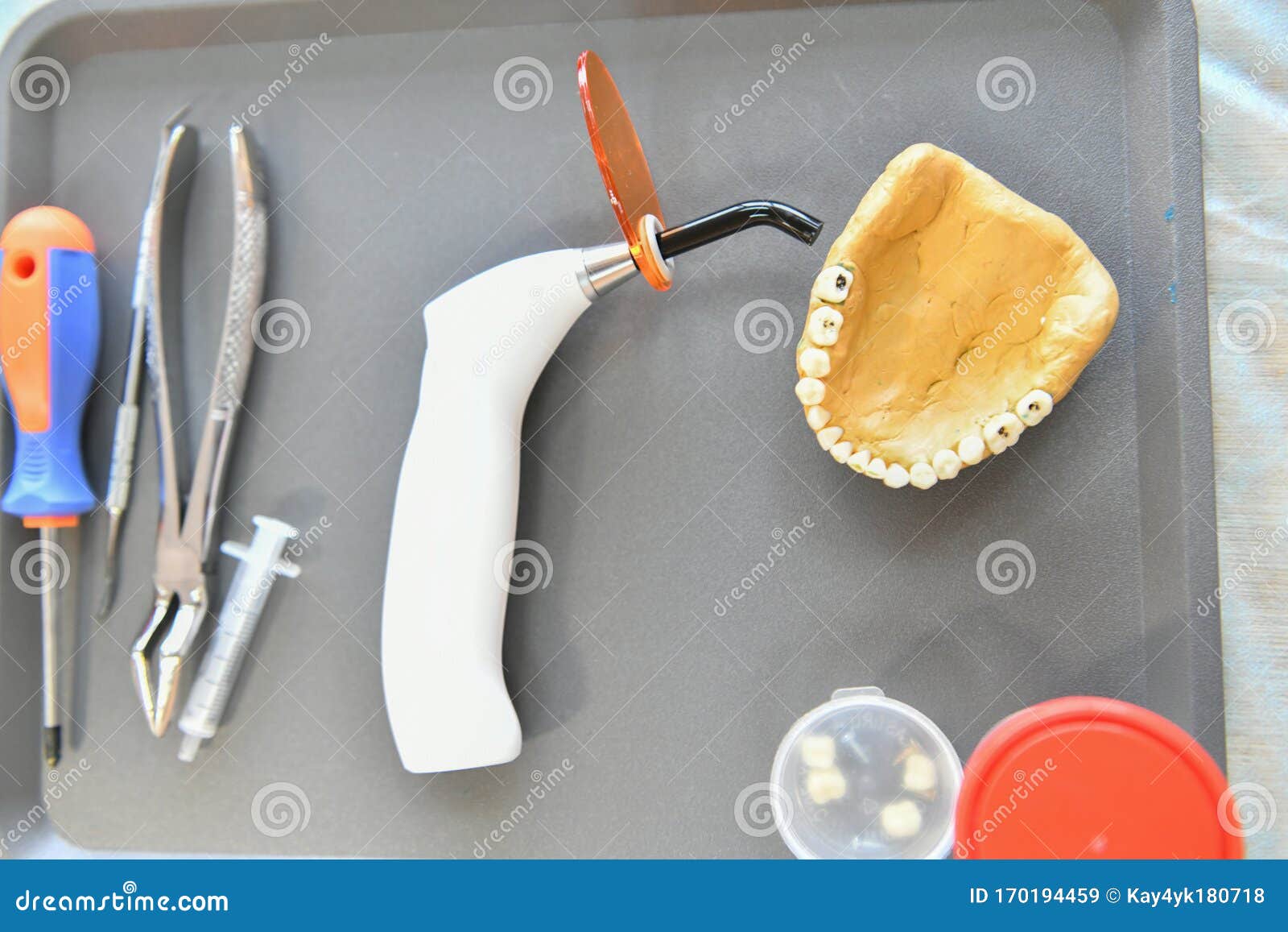Dental Classroom Interior. Dentists Tools in a Modern Classroom at ...