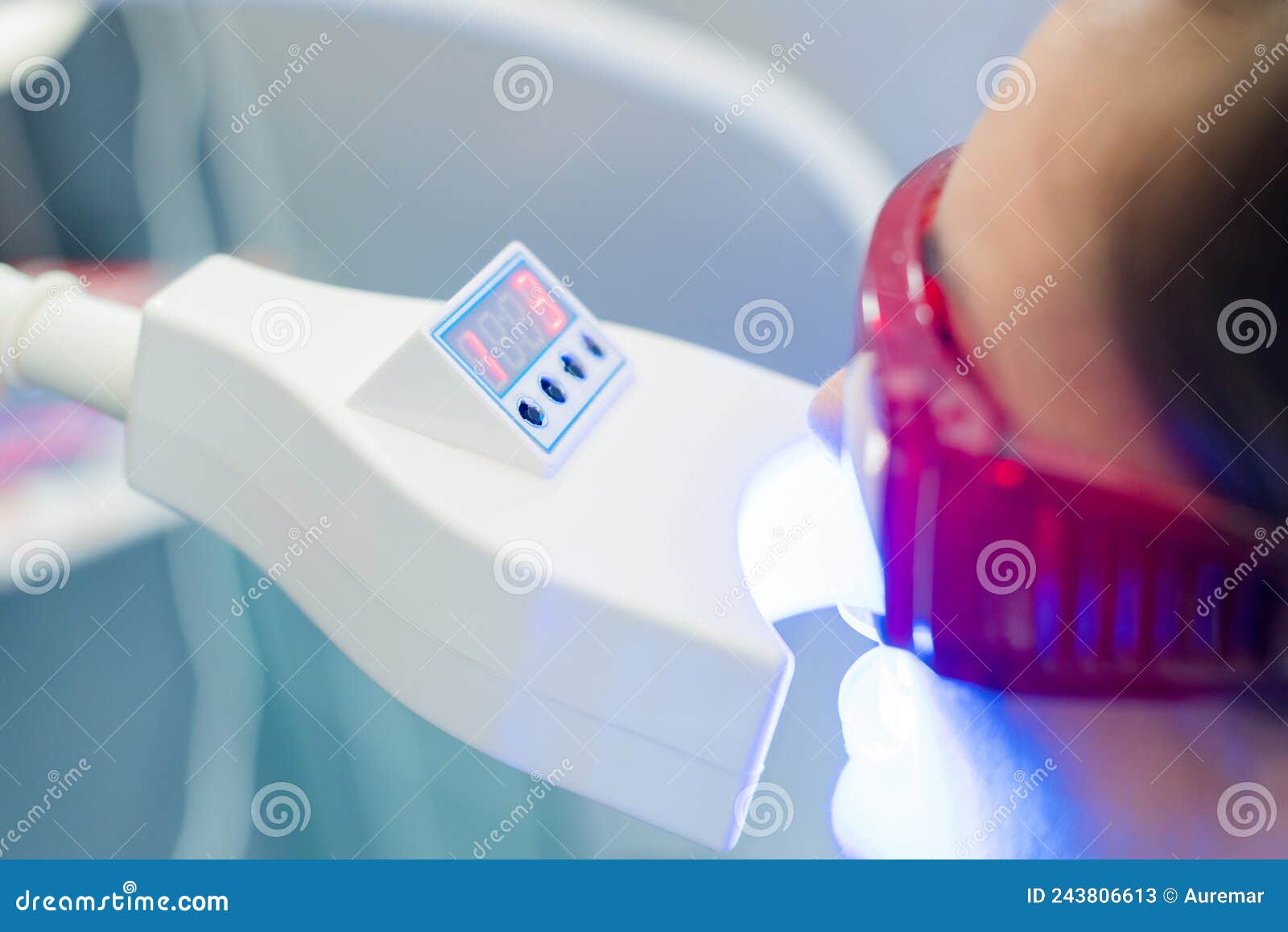 Dental Client in Front Ultra Violet Machine Stock Image - Image of ...
