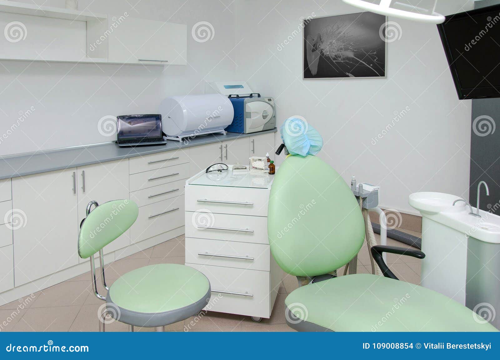 Dental Clinic Interior Working Boxes and Tools Stock Photo - Image of ...
