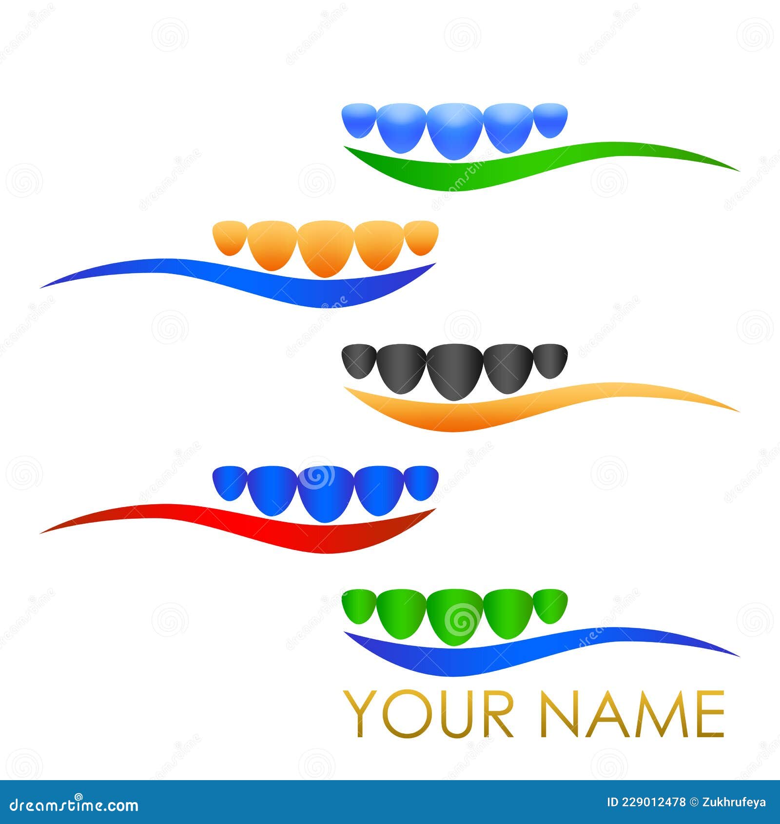 Dental Clinic Logo Tooth Abstract Design Stock Photo - Image of smile ...