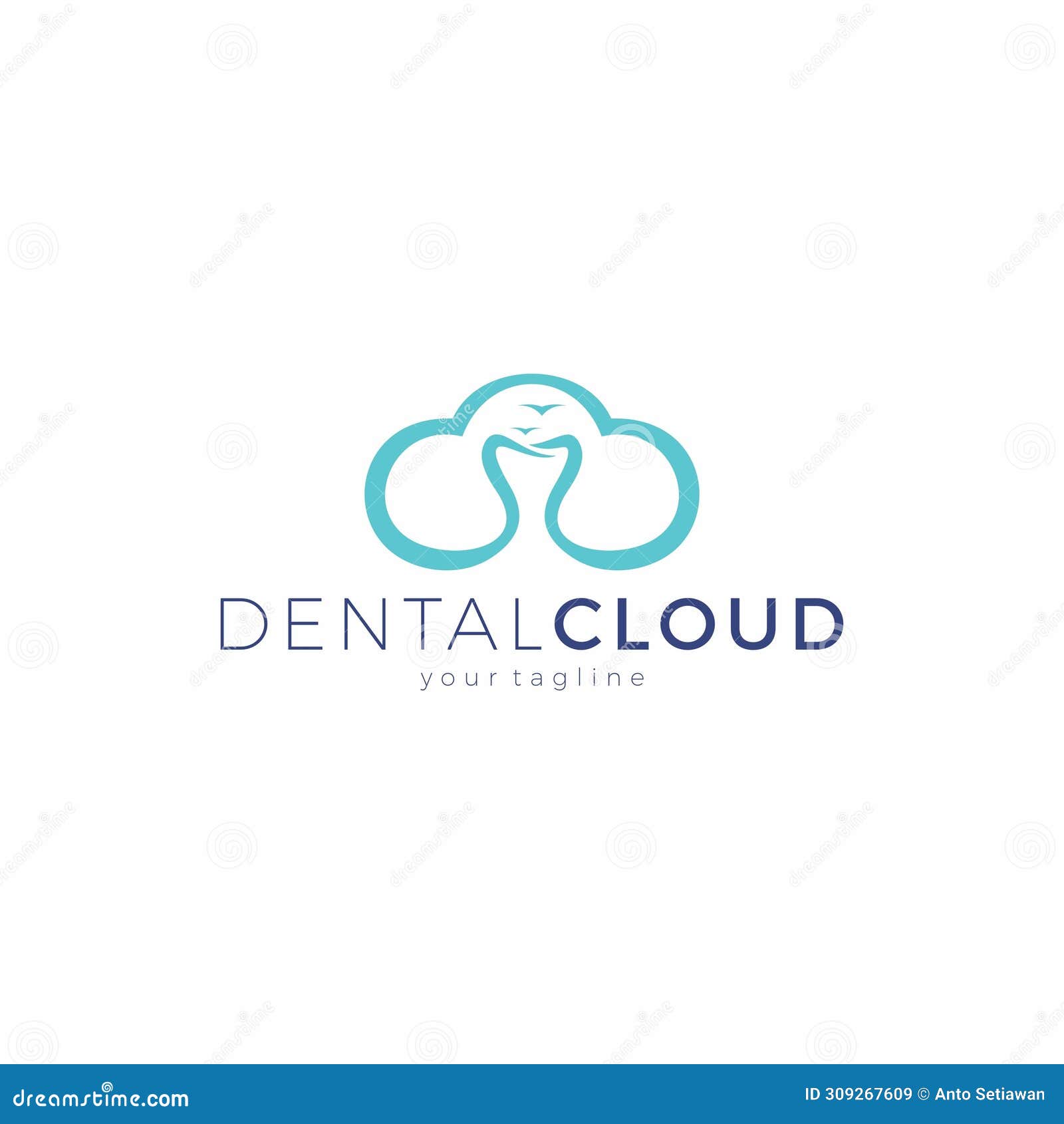 Dental Cloud Logo. Dental Care Logo Stock Vector - Illustration of smile, hygiene: 309267609