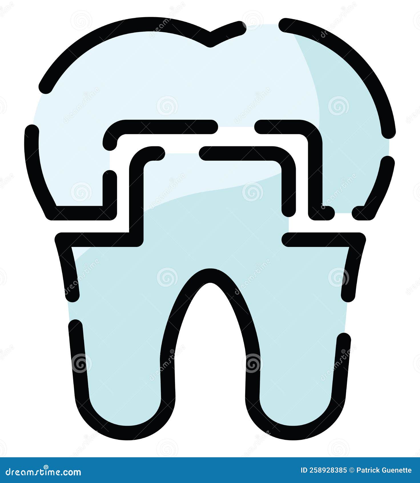 Dental crown, icon stock vector. Illustration of vector - 258928385