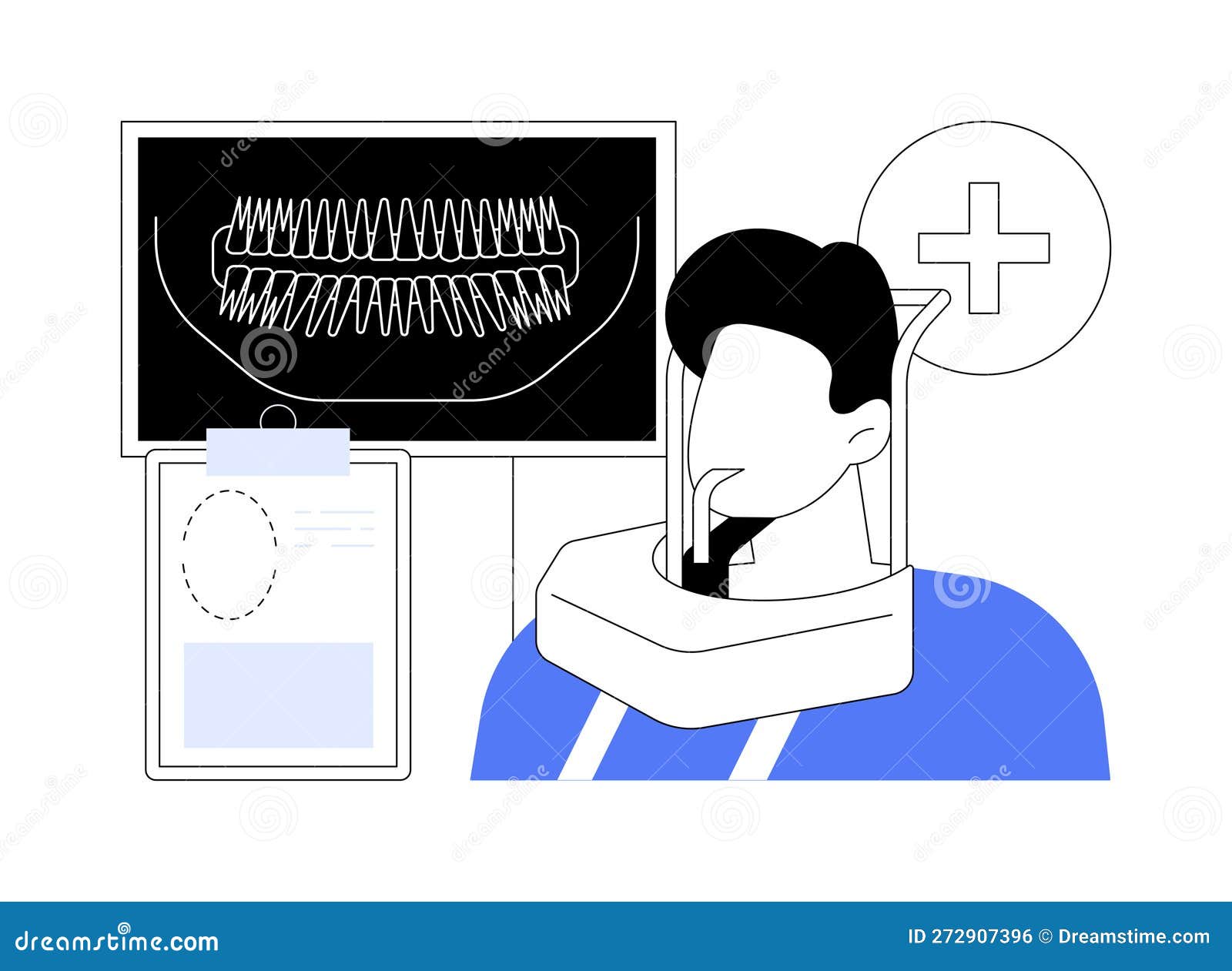 Dental CT Scan Abstract Concept Vector Illustration. Stock Vector ...