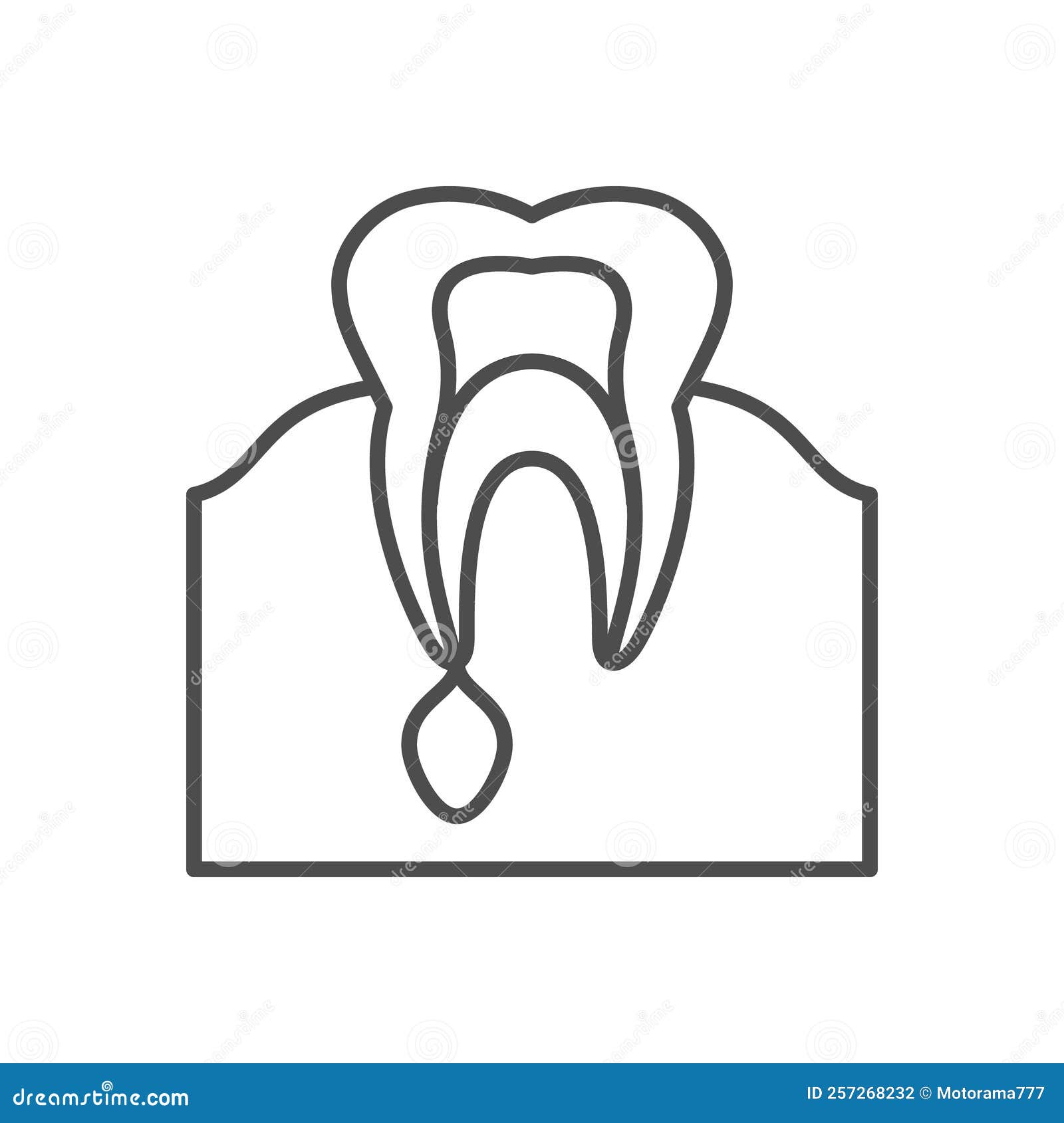 Dental Cyst Line Outline Icon Vector Illustration | CartoonDealer.com ...