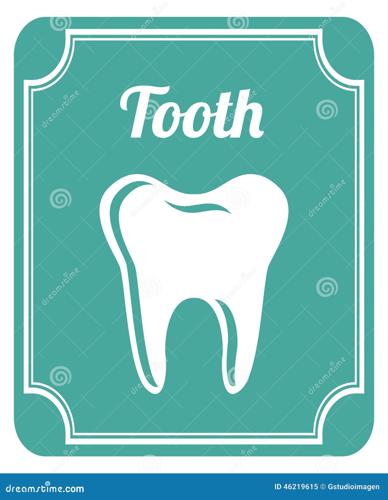 Dental design stock vector. Illustration of tooth, abstract - 46219615