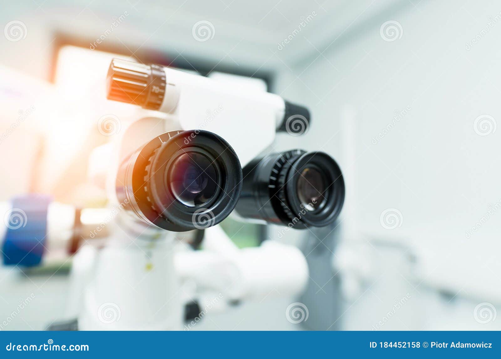 Dental Endodontic Binocular Microscope Stock Photo - Image of digital ...