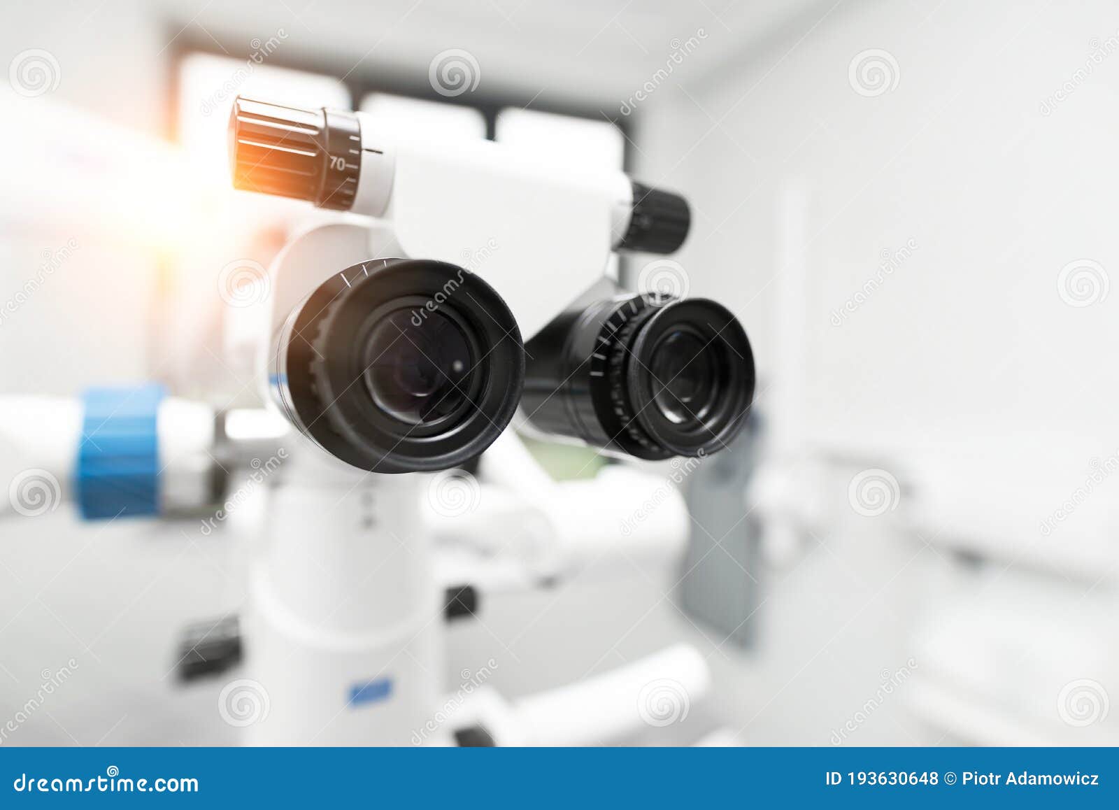 Dental Endodontic Binocular Microscope Stock Photo - Image of checking ...