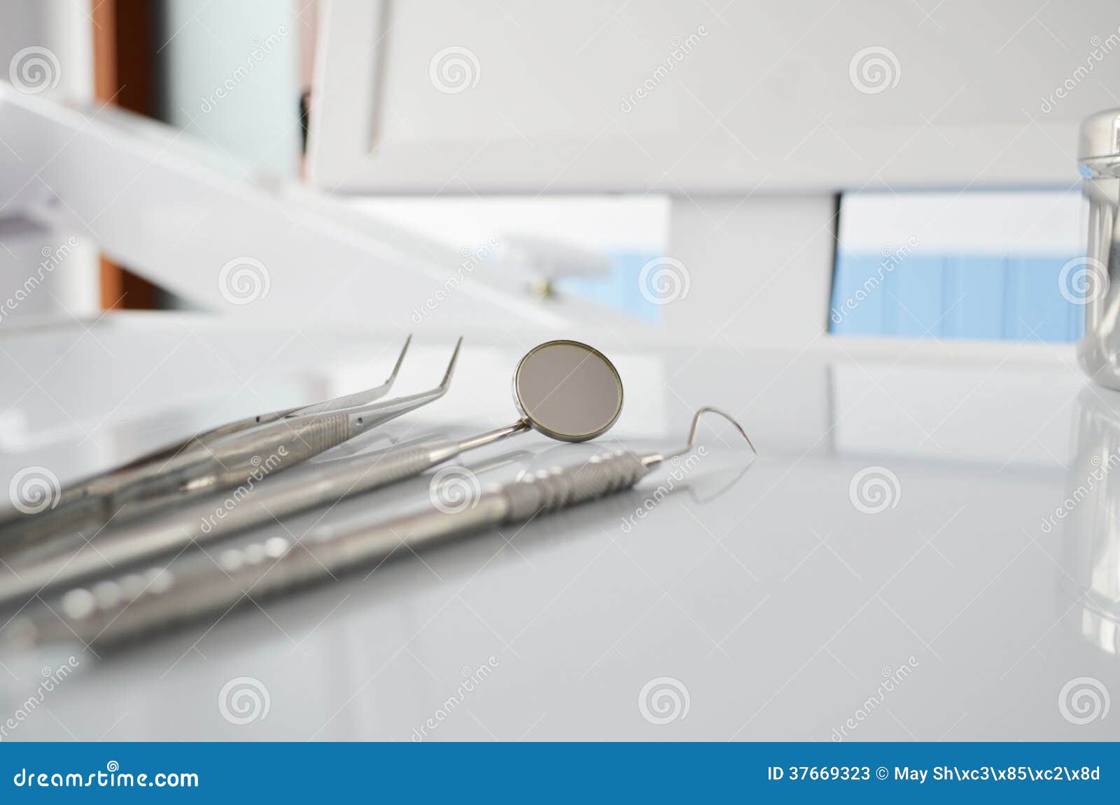 Dental Equipment on Dental Unit Stock Image - Image of carver ...