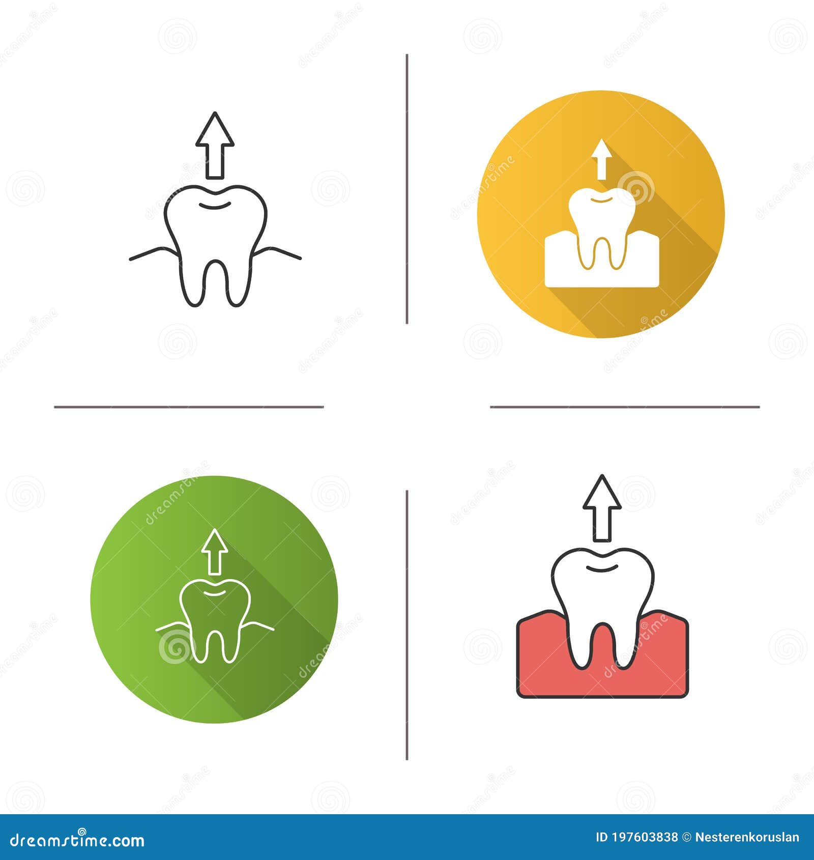 Dental extraction icon stock vector. Illustration of design - 197603838